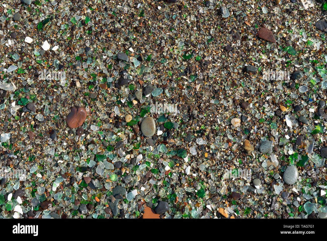 Natural background of sea-polished glass. For design and networking ...