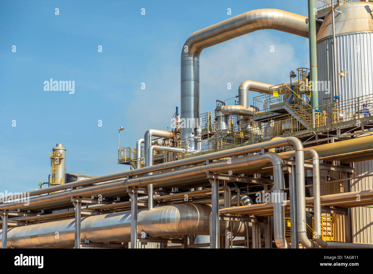 sugar factory industry line production cane process Stock Photo - Alamy