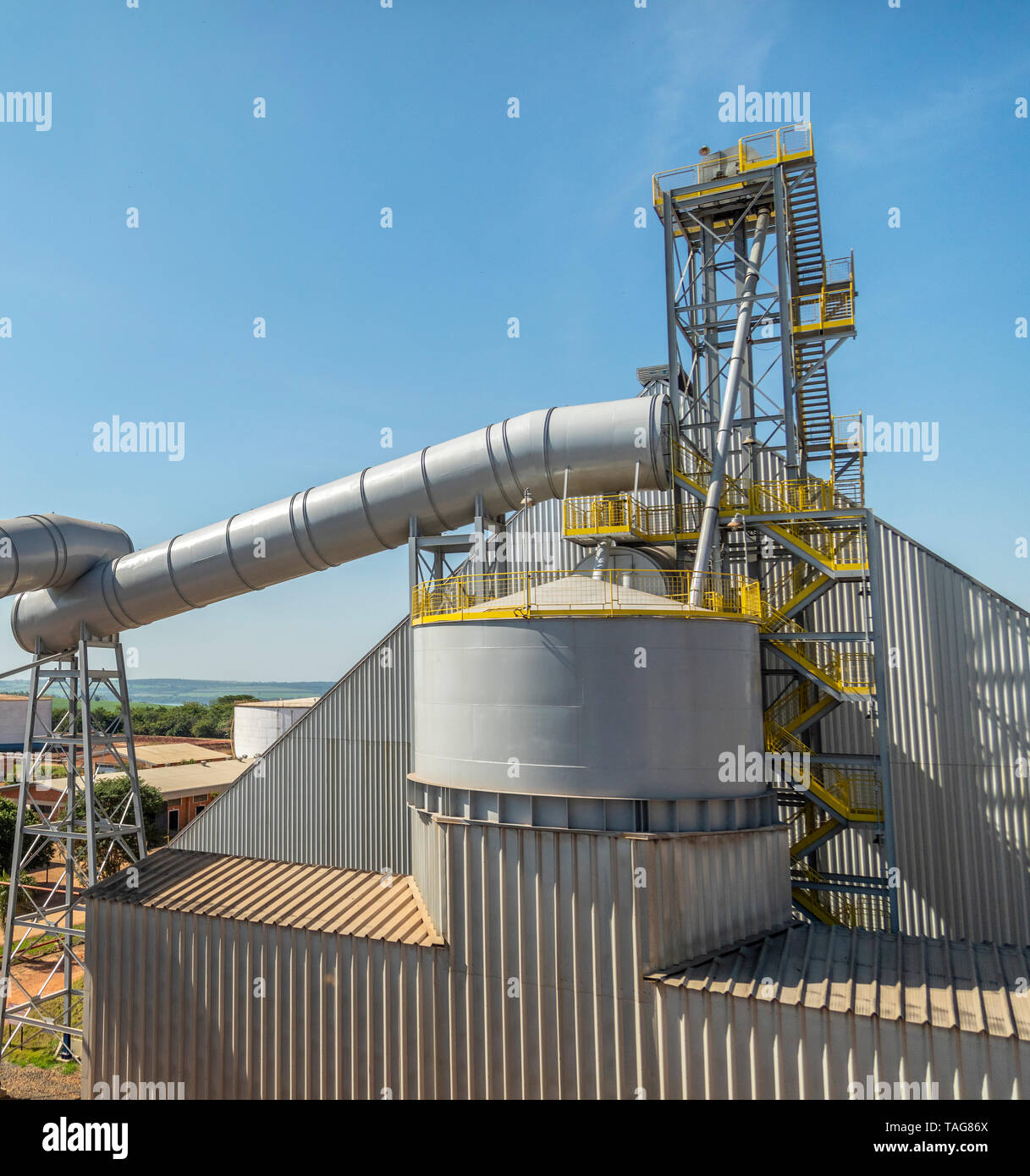 sugar factory industry line production cane process Stock Photo - Alamy