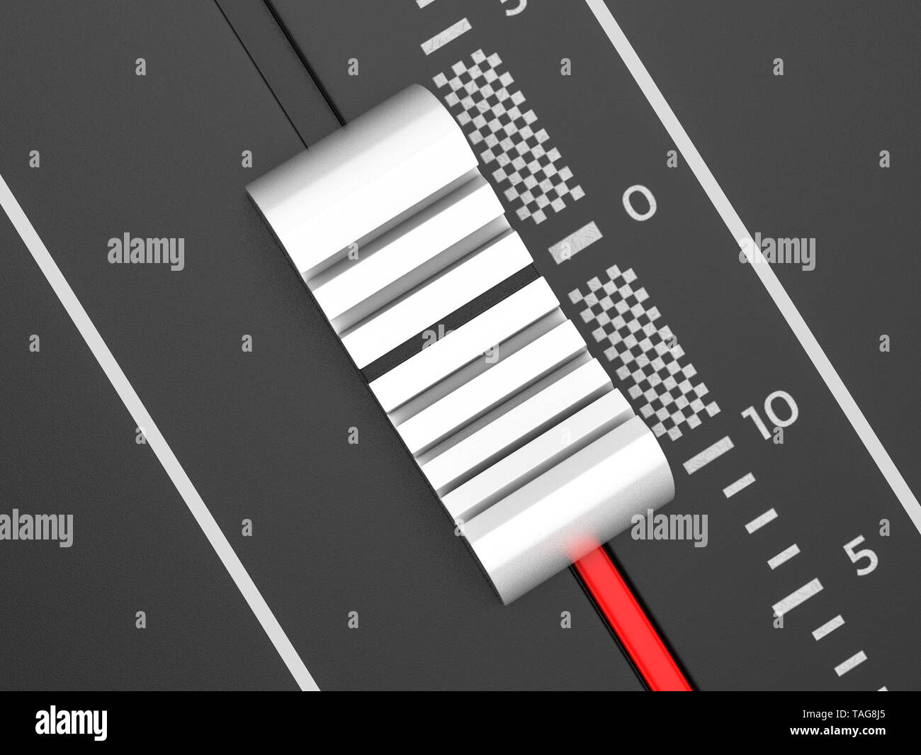 DJ sound mixing console with slider. 3d illustration Stock Photo - Alamy