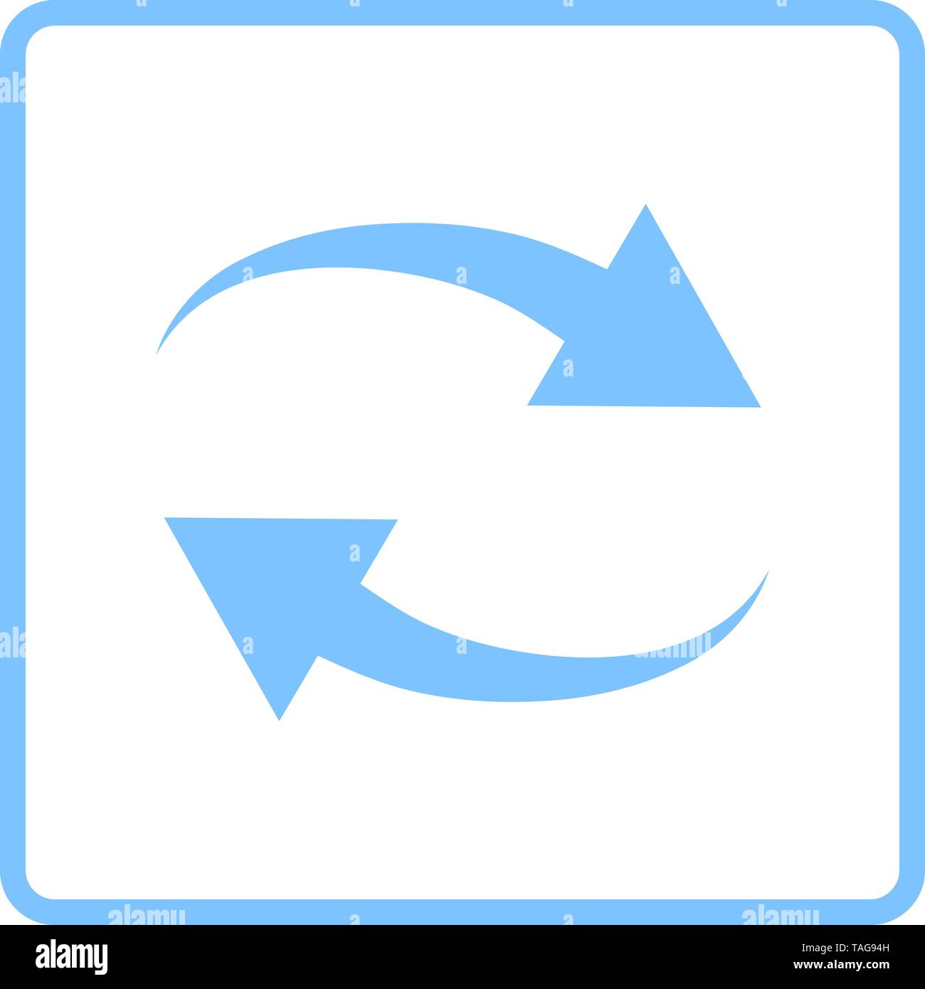 Interaction Icon. Blue Frame Design. Vector Illustration Stock Vector ...