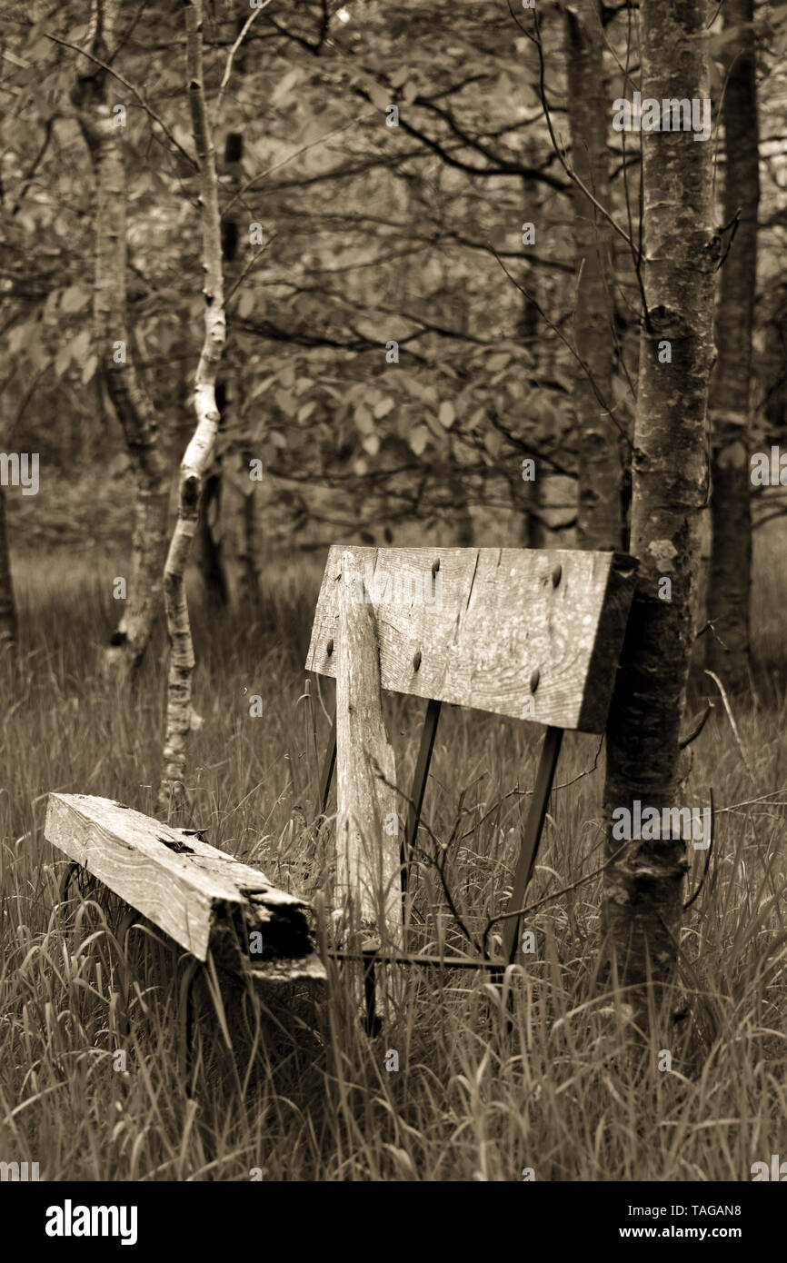 The old bench and chairs Stock Photo - Alamy