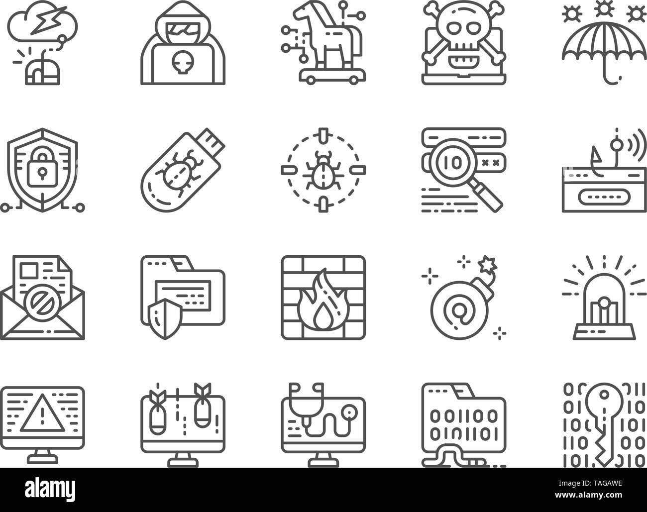 Cybercrime icons Stock Vector Images - Alamy