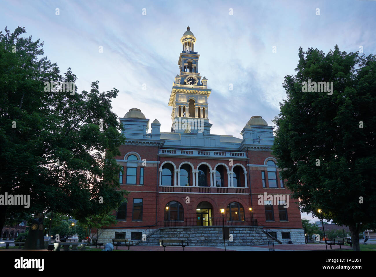 Sevier County Courthouse in Sevierville, Tennessee, USA - Front view ...