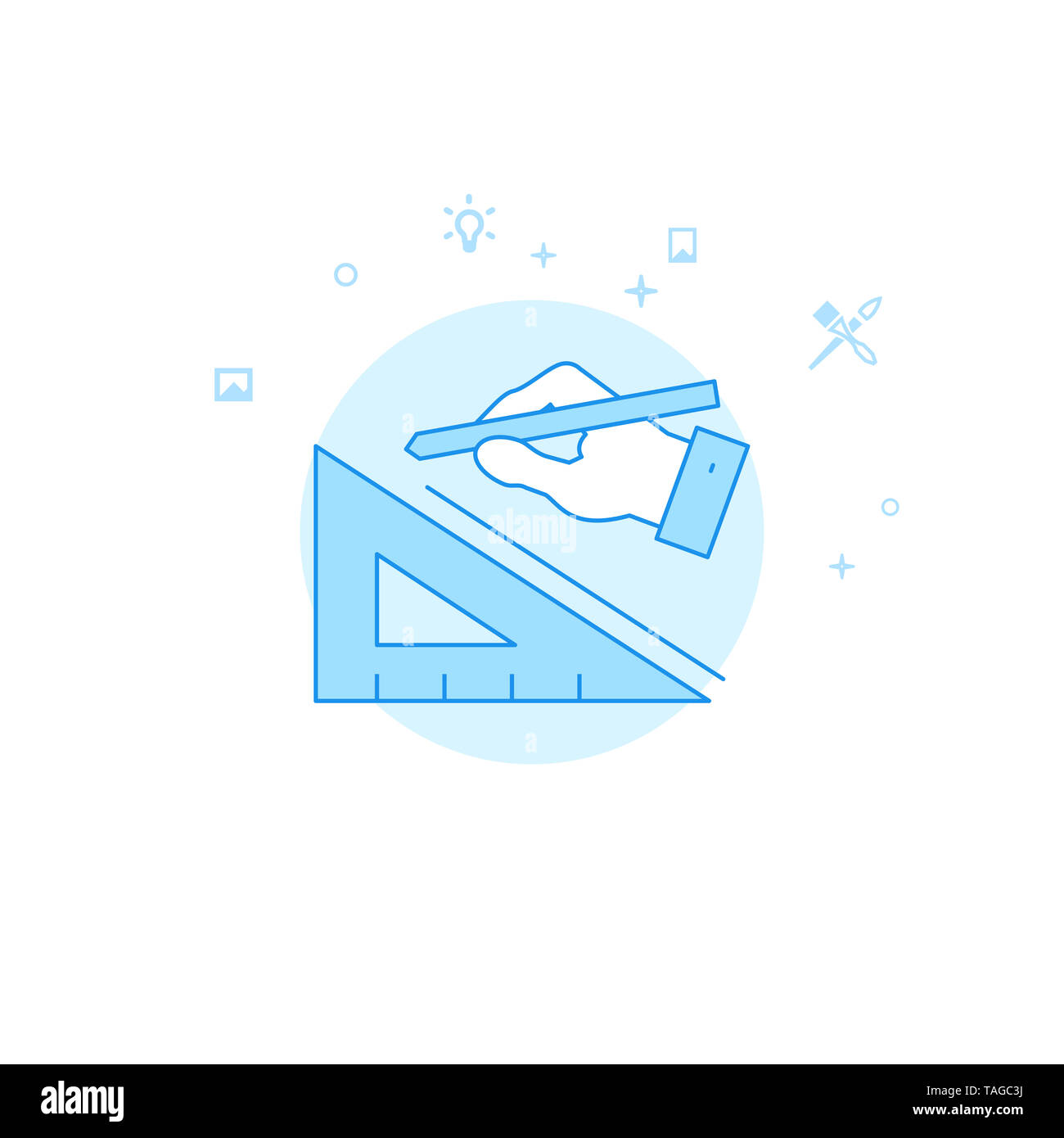 Designer, Architect Flat Icon. Design and Creativity Illustration ...
