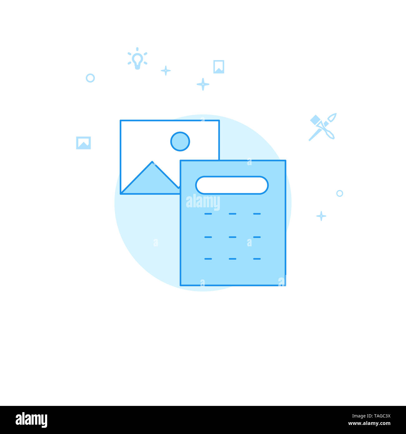 Design Project Estimate Flat Icon. Design and Creativity Illustration ...