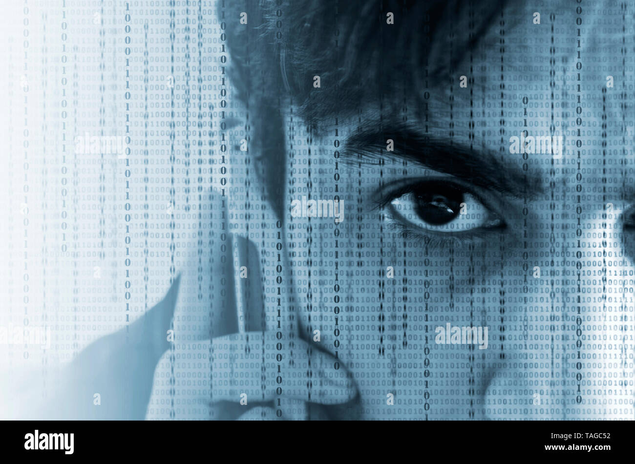 Human eye with binary code hi-res stock photography and images - Alamy