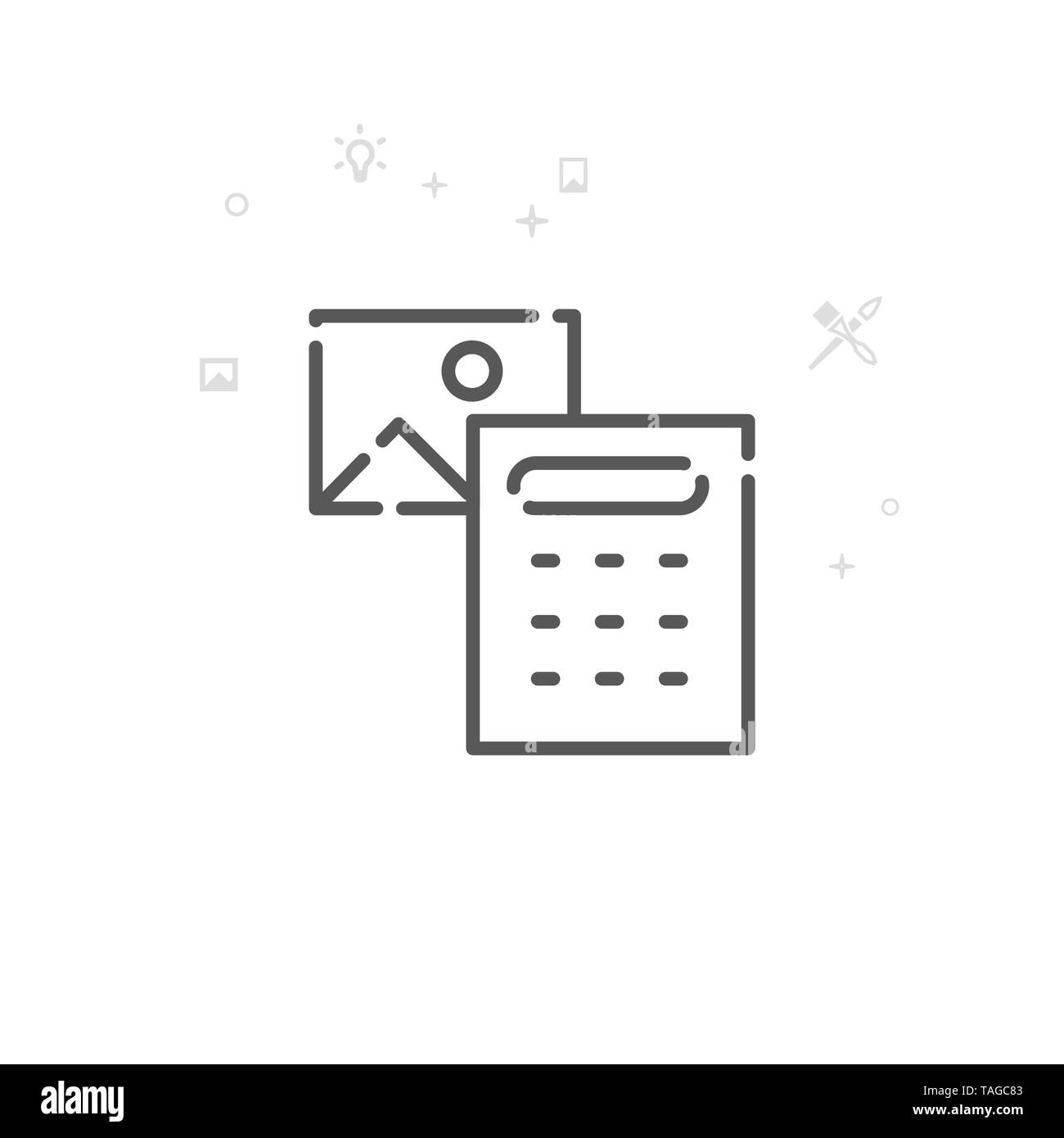 Graphic Artwork Estimate Line Icon. Art, Design and Creativity Symbol ...