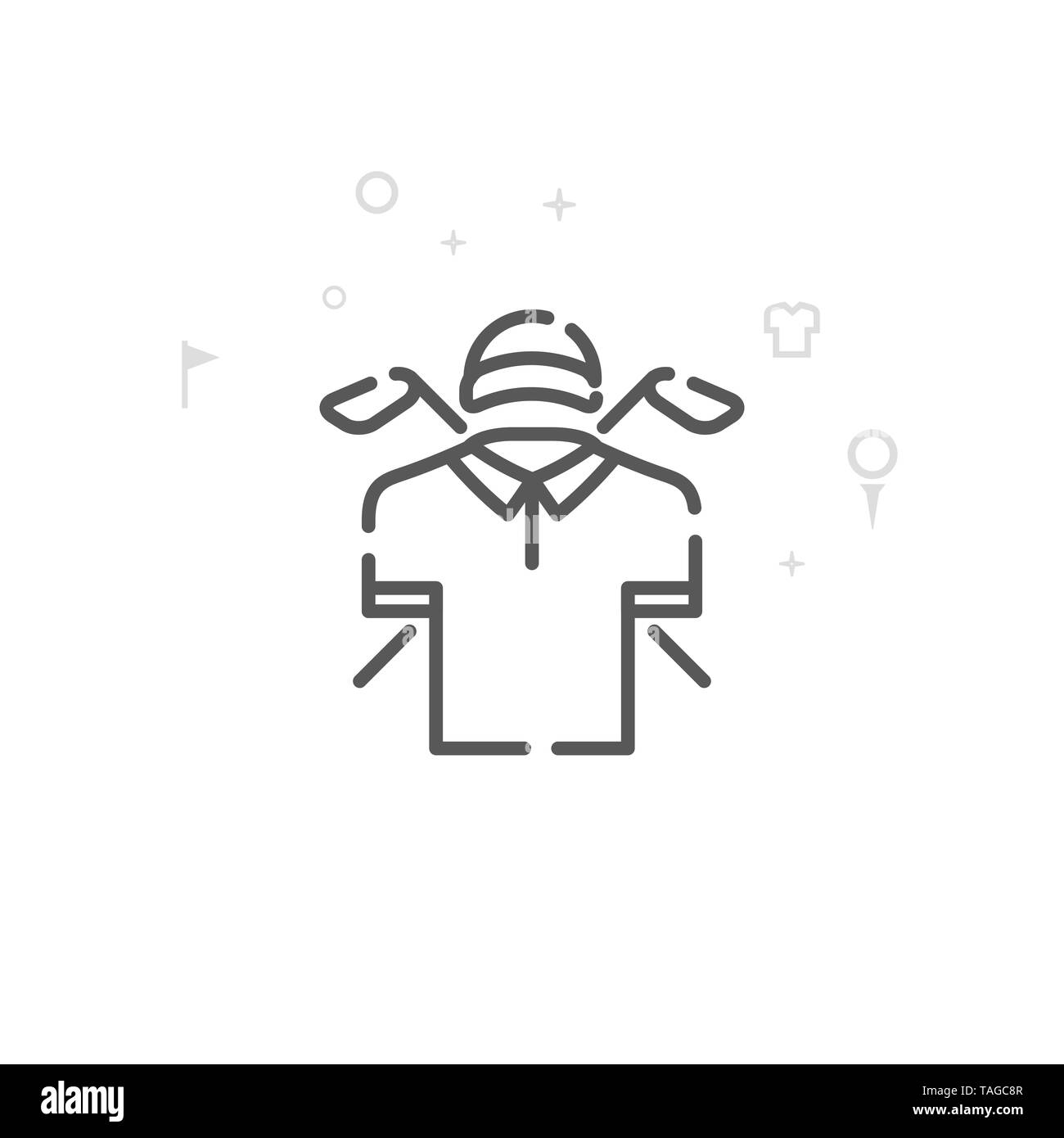 Golf Club Shirt Emblem Line Icon. Golf Club, Country Club Symbol ...