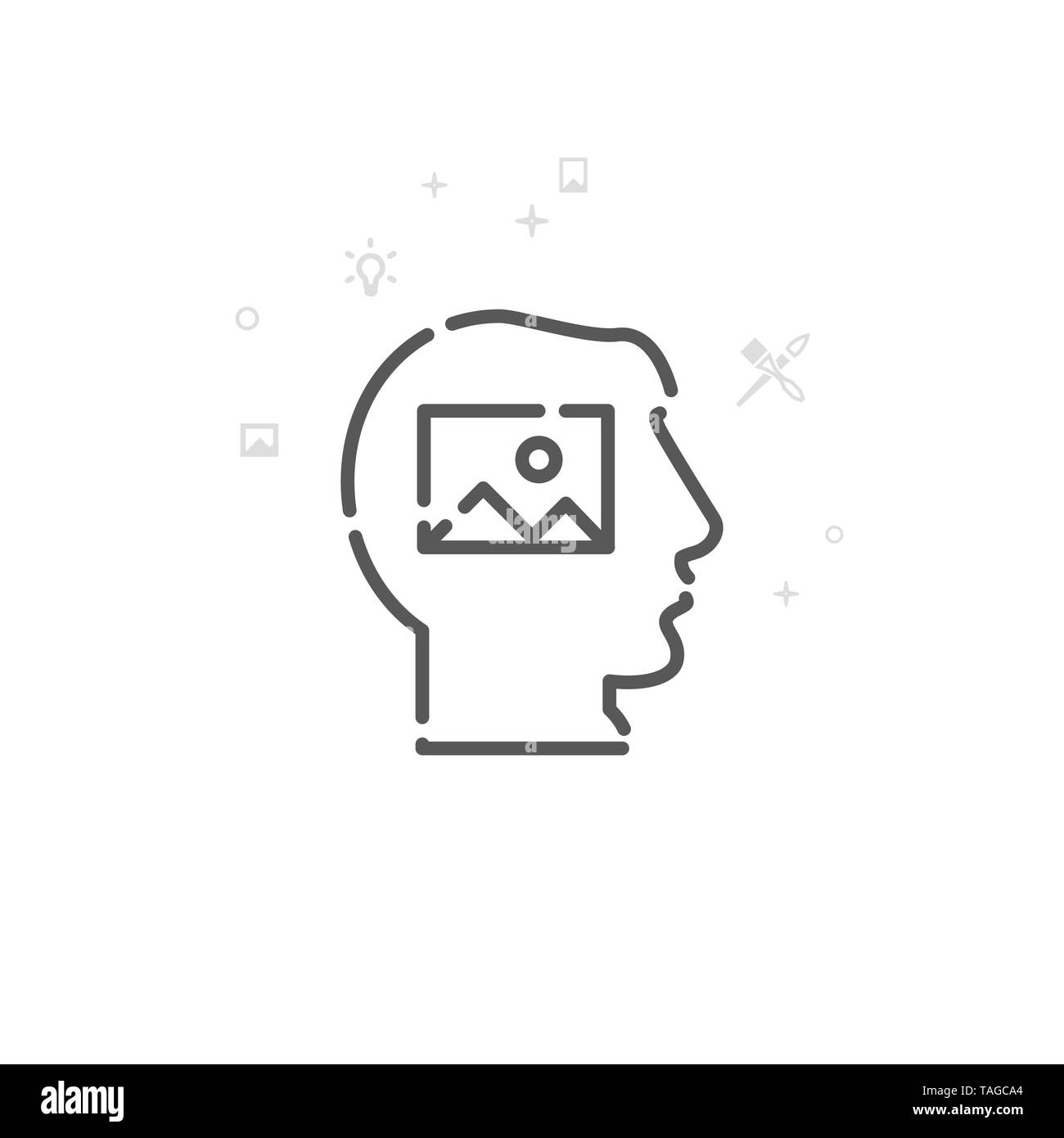 Visualize Line Icon. Art, Design and Creativity Symbol, Pictogram, Sign ...