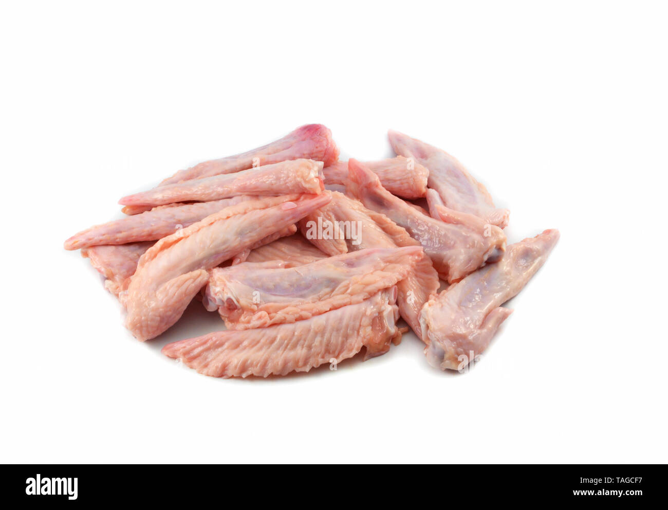 Fresh raw chicken wing isolated on white background Stock Photo - Alamy
