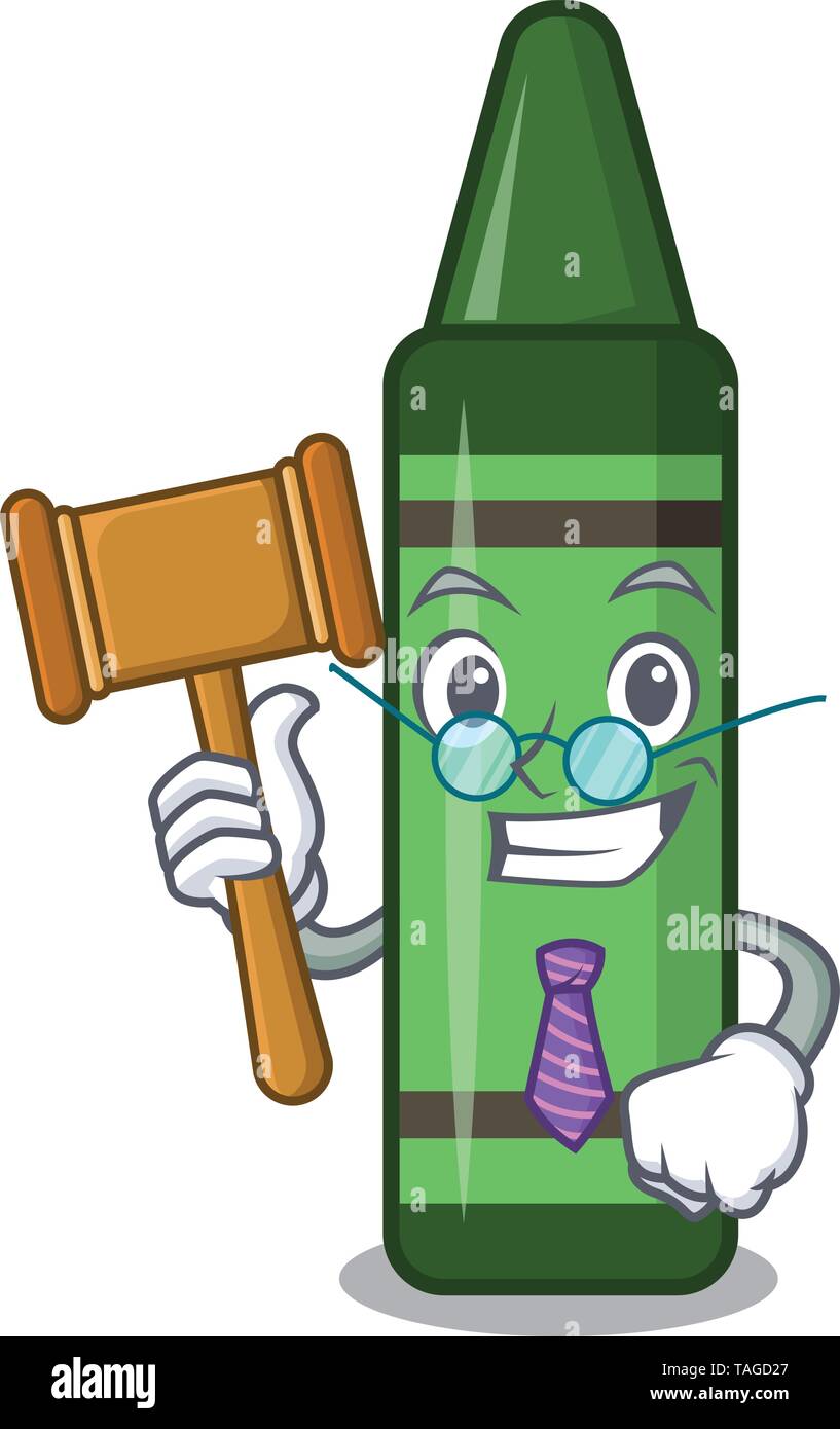 Judge green crayons in the cartoon gutters Stock Vector Image & Art - Alamy