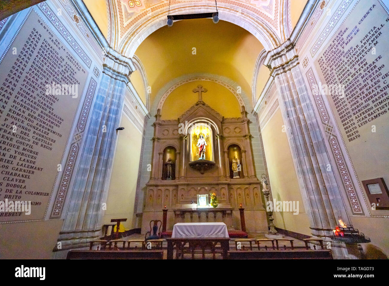 Basilica Altar Chapel Christ Templo de la Compania Church Oaxaca Juarez ...