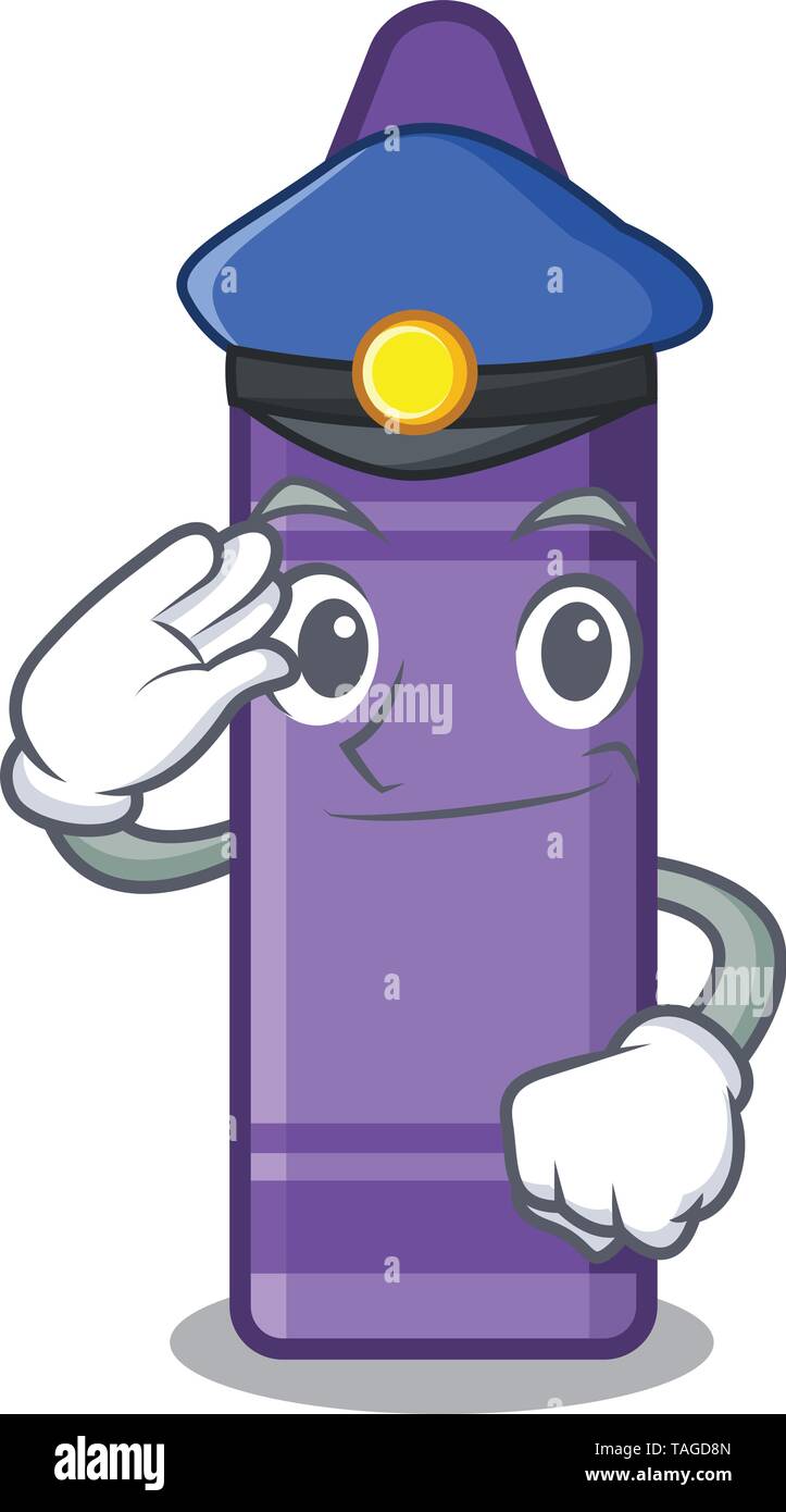 Police purple crayon above the cartoon book Stock Vector Image & Art ...