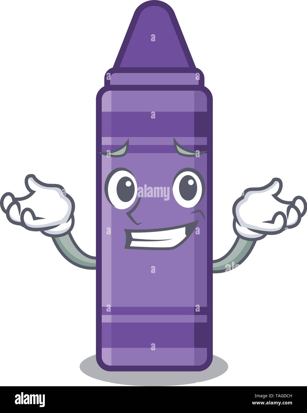 Grinning purple crayon in the cartoon shape Stock Vector Image & Art ...