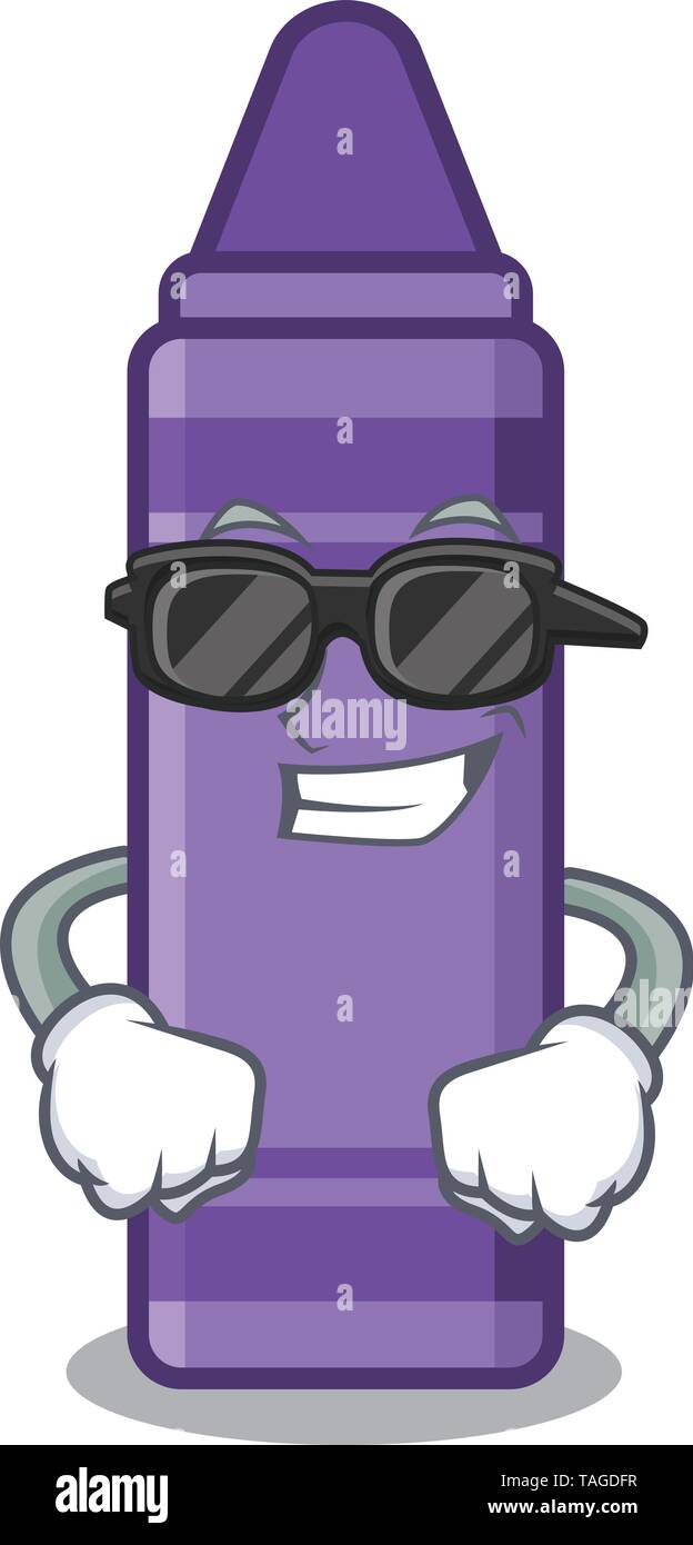 Super cool purple crayon in the cartoon shape Stock Vector Image & Art ...