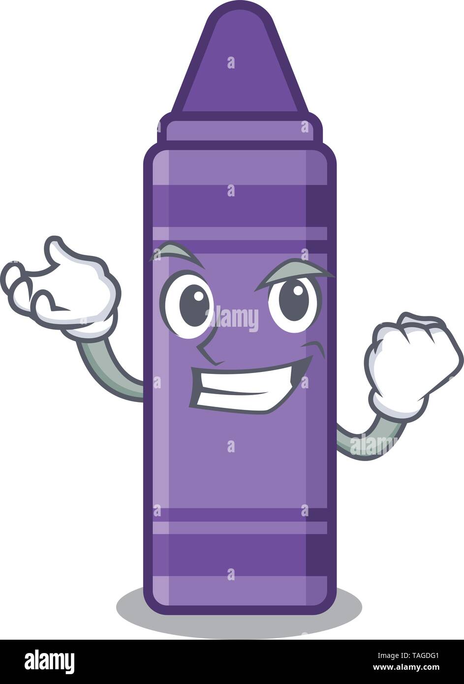 Successful purple crayon in the cartoon shape Stock Vector Image & Art ...