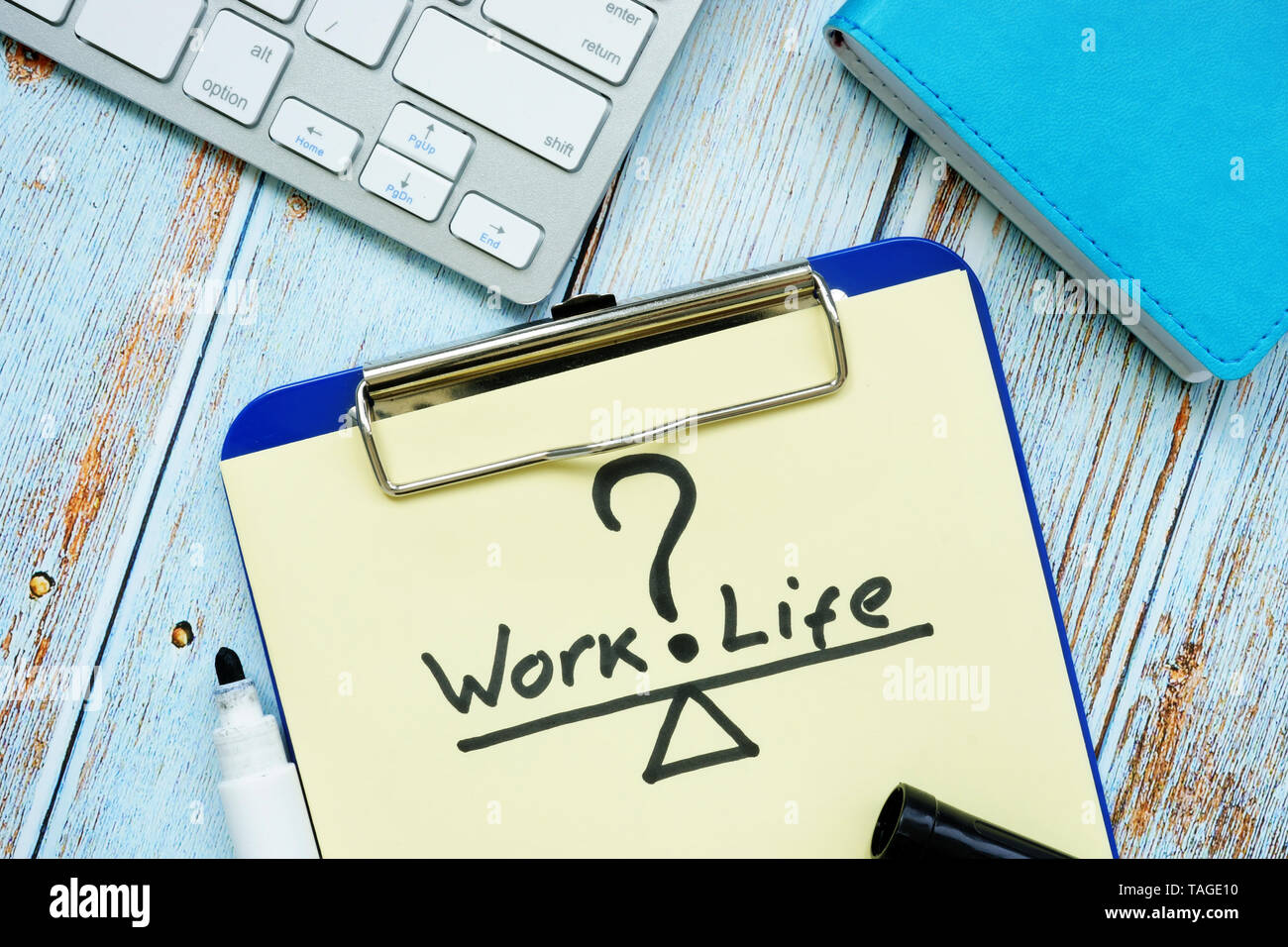 Work life balance concept written on a clipboard Stock Photo - Alamy