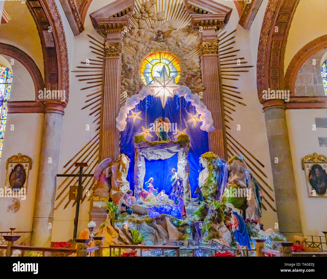 Christmas Creche Angel Temple Convent Carmen Alto Church Oaxaca Juarez ...