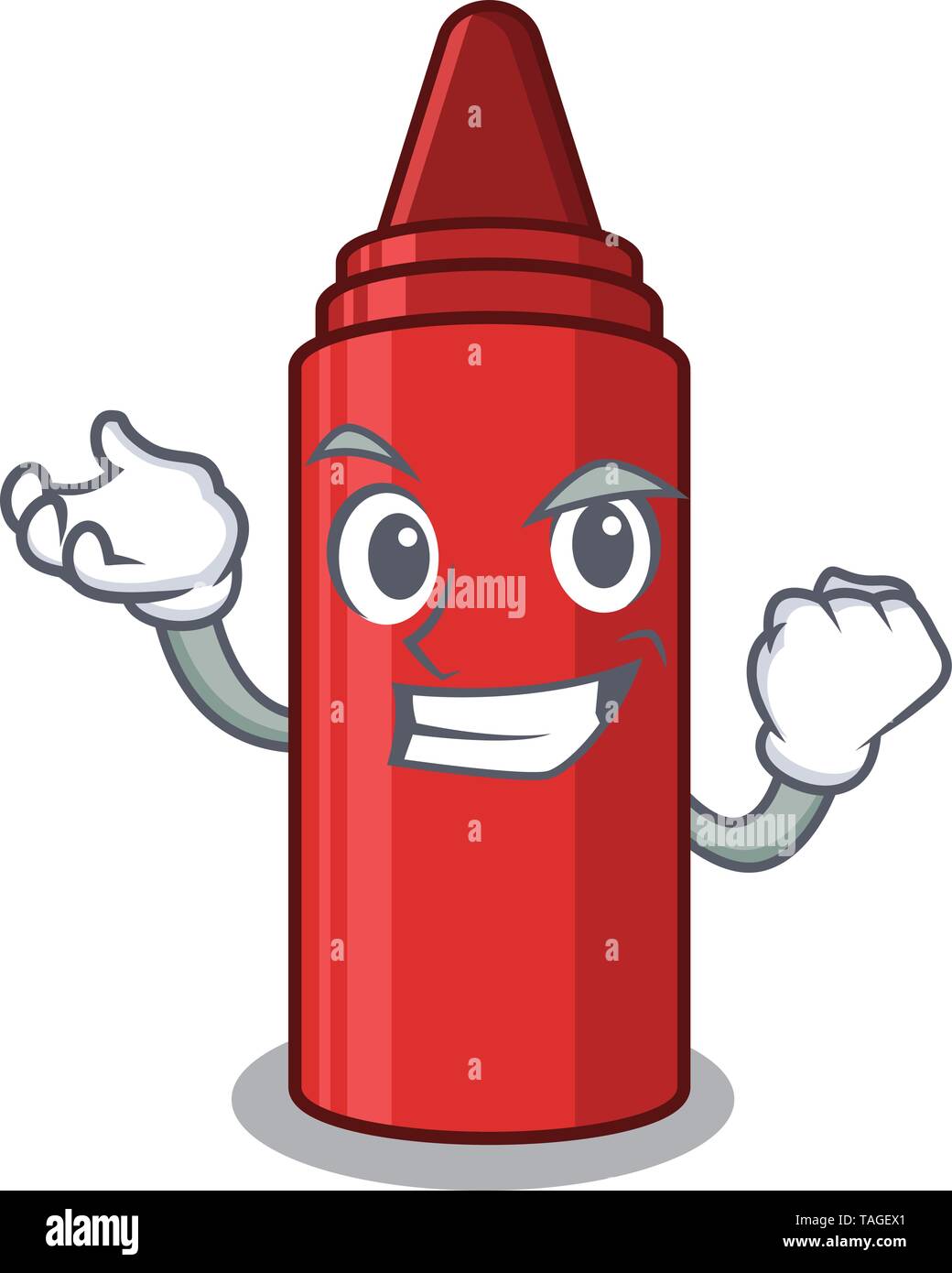 Successful red crayon in the character shape Stock Vector Image & Art ...