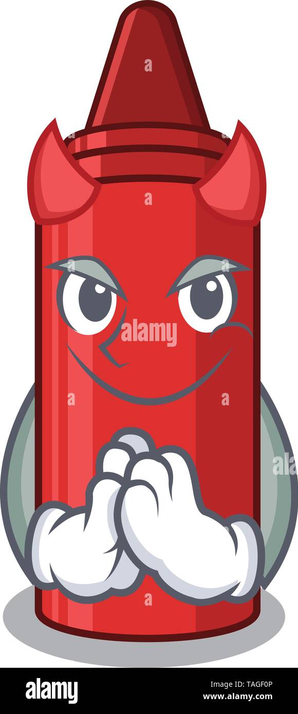 Devil red crayon in a cartoon bag Stock Vector Image & Art - Alamy