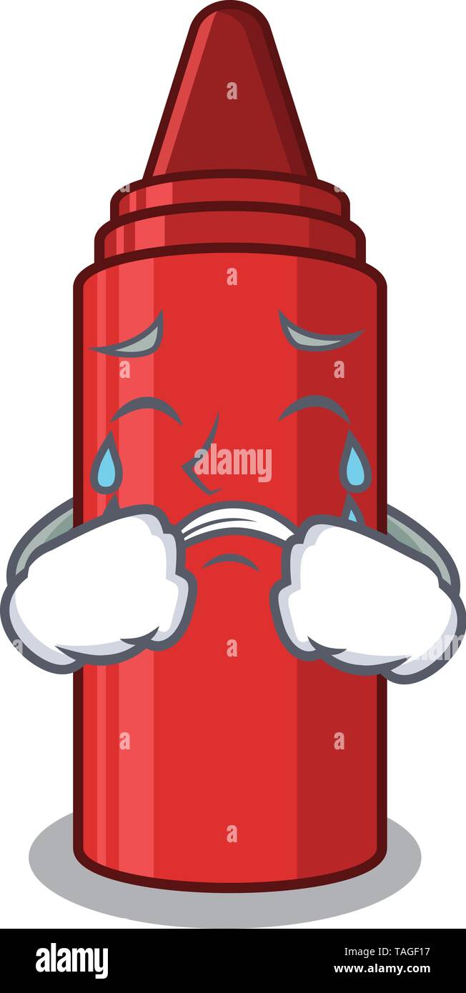 Crying red crayon in a cartoon bag Stock Vector Image & Art - Alamy