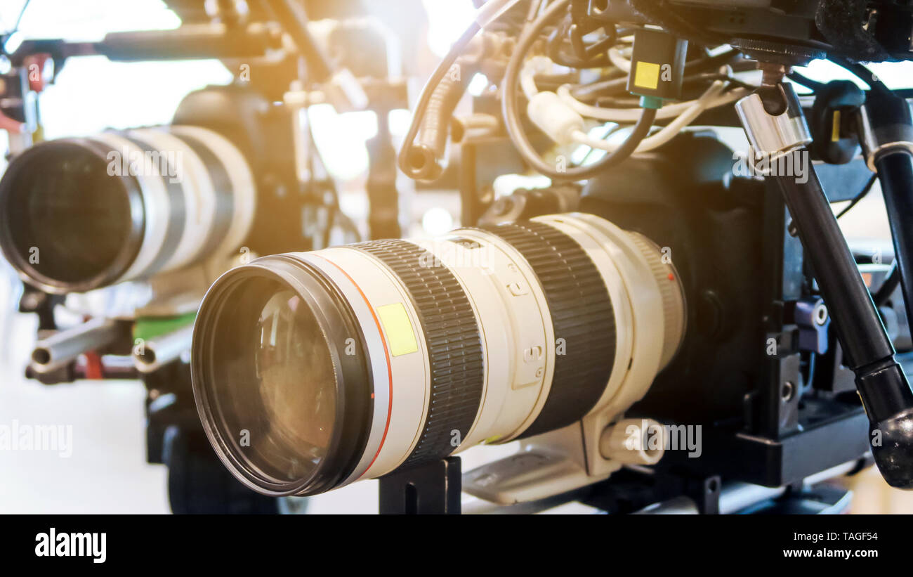 Image of filming crew equipment Stock Photo - Alamy