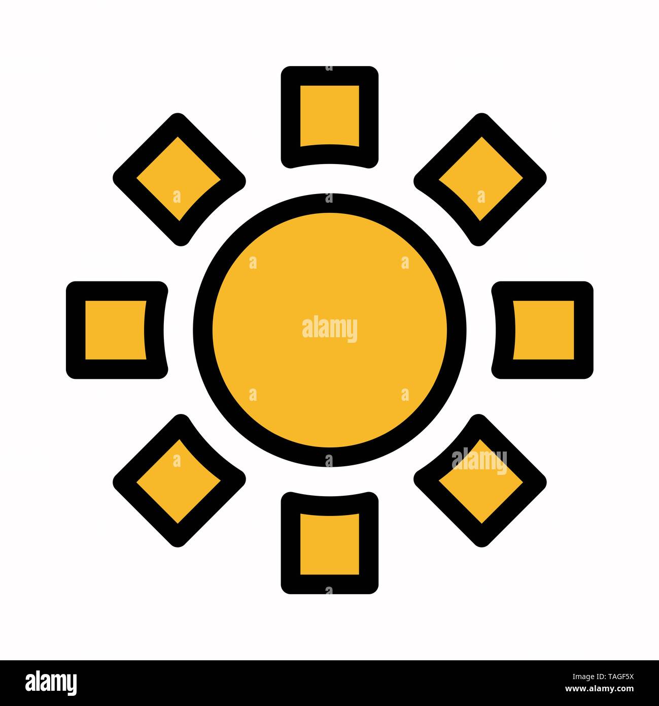 sun vector icon logo or illustration Stock Photo - Alamy