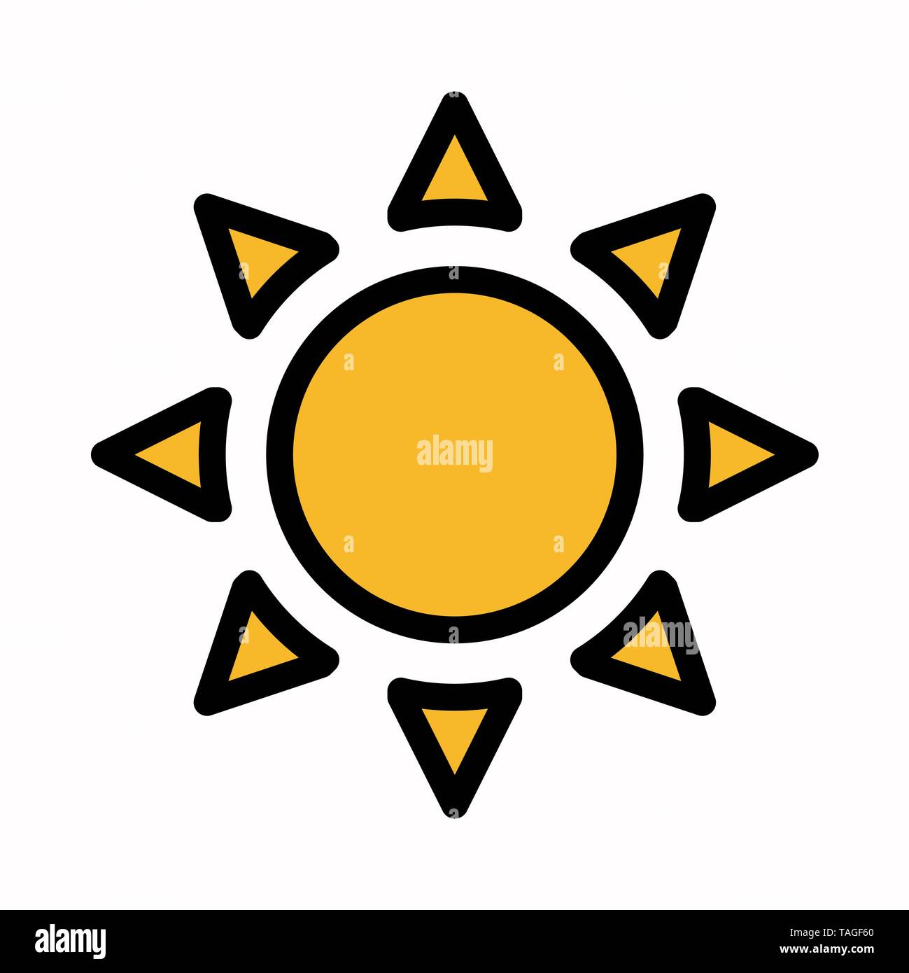sun vector icon logo or illustration Stock Photo - Alamy