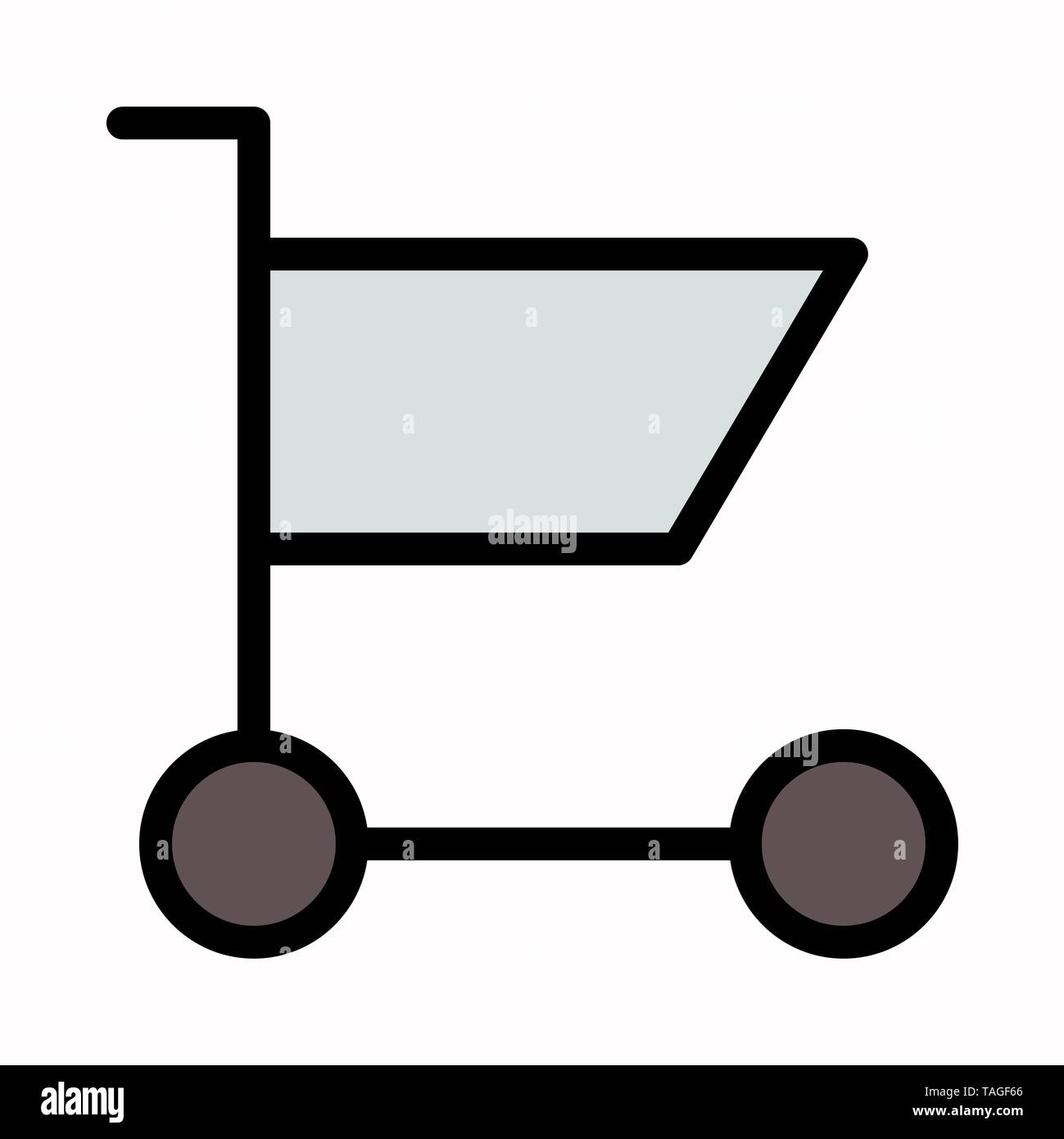 Shopping Cart icon vector, Flat icon shop cart symbol Stock Photo - Alamy