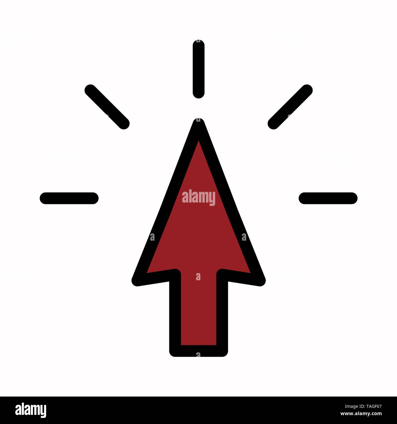 Click icon vector logo symbol or illustration Stock Photo - Alamy