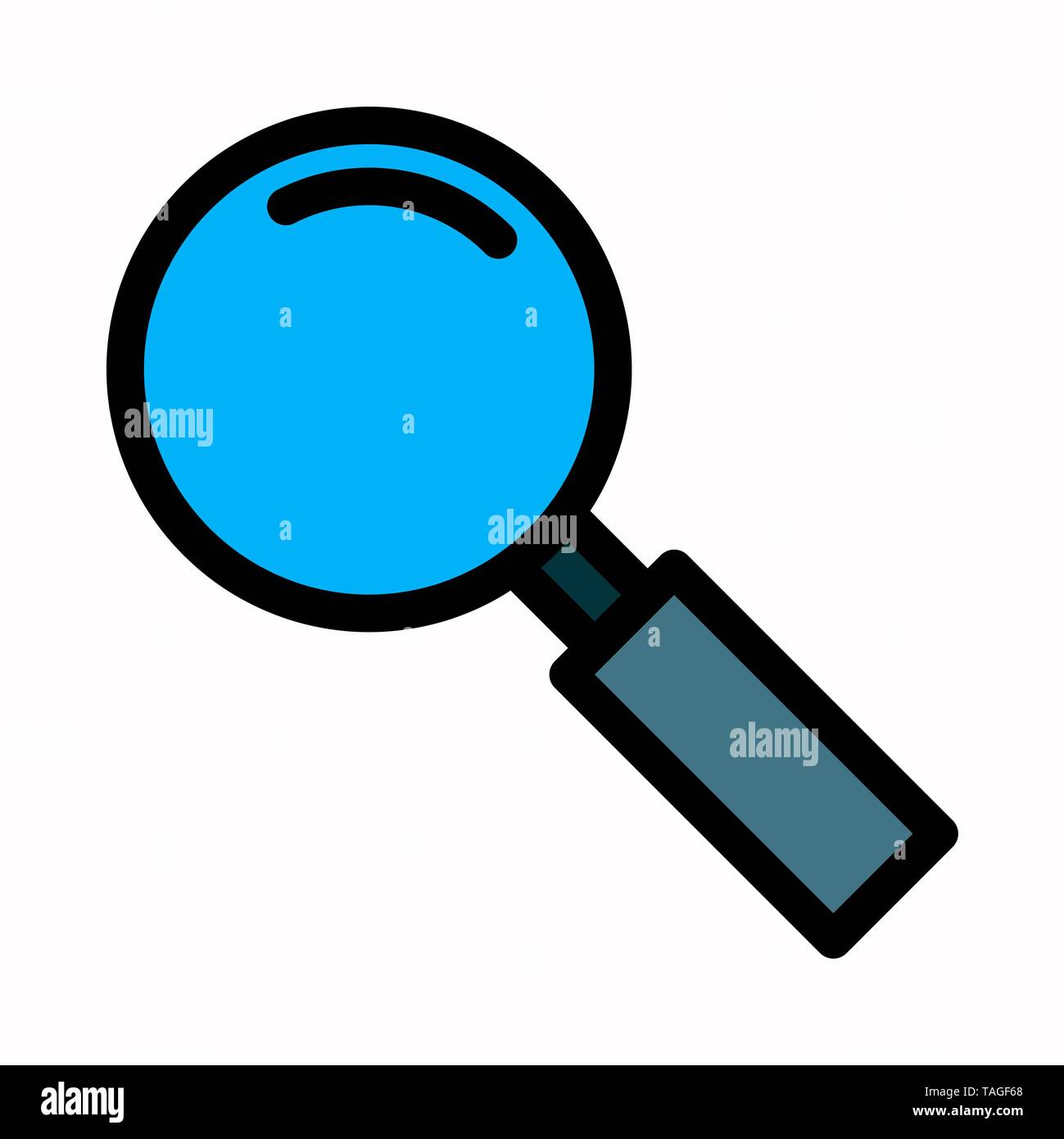 Magnifying glass, search vector icon logo or illustration Stock Photo ...