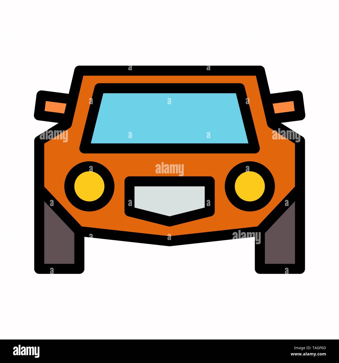 front car icon vector logo symbol or illustration Stock Photo - Alamy
