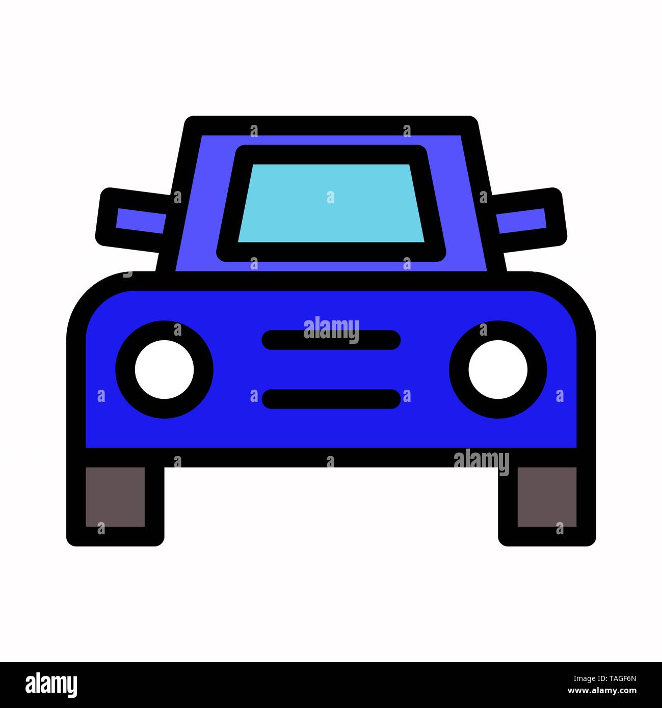 front car icon vector logo symbol or illustration Stock Photo - Alamy