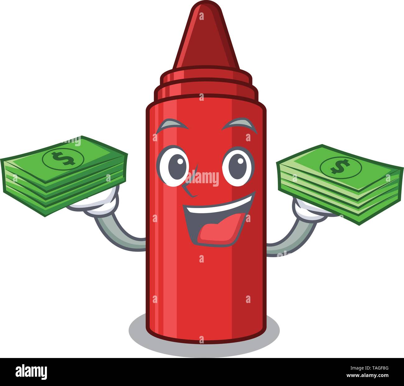 Money hand painted coin Stock Vector Images - Alamy