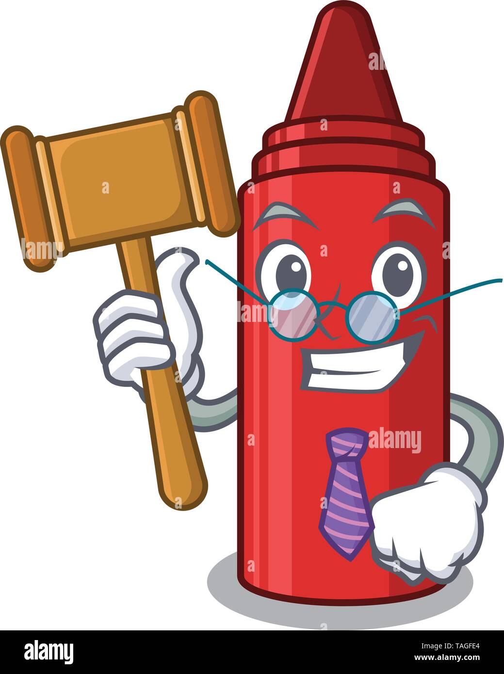 Judge red crayon next to cartoon wallet Stock Vector Image & Art - Alamy