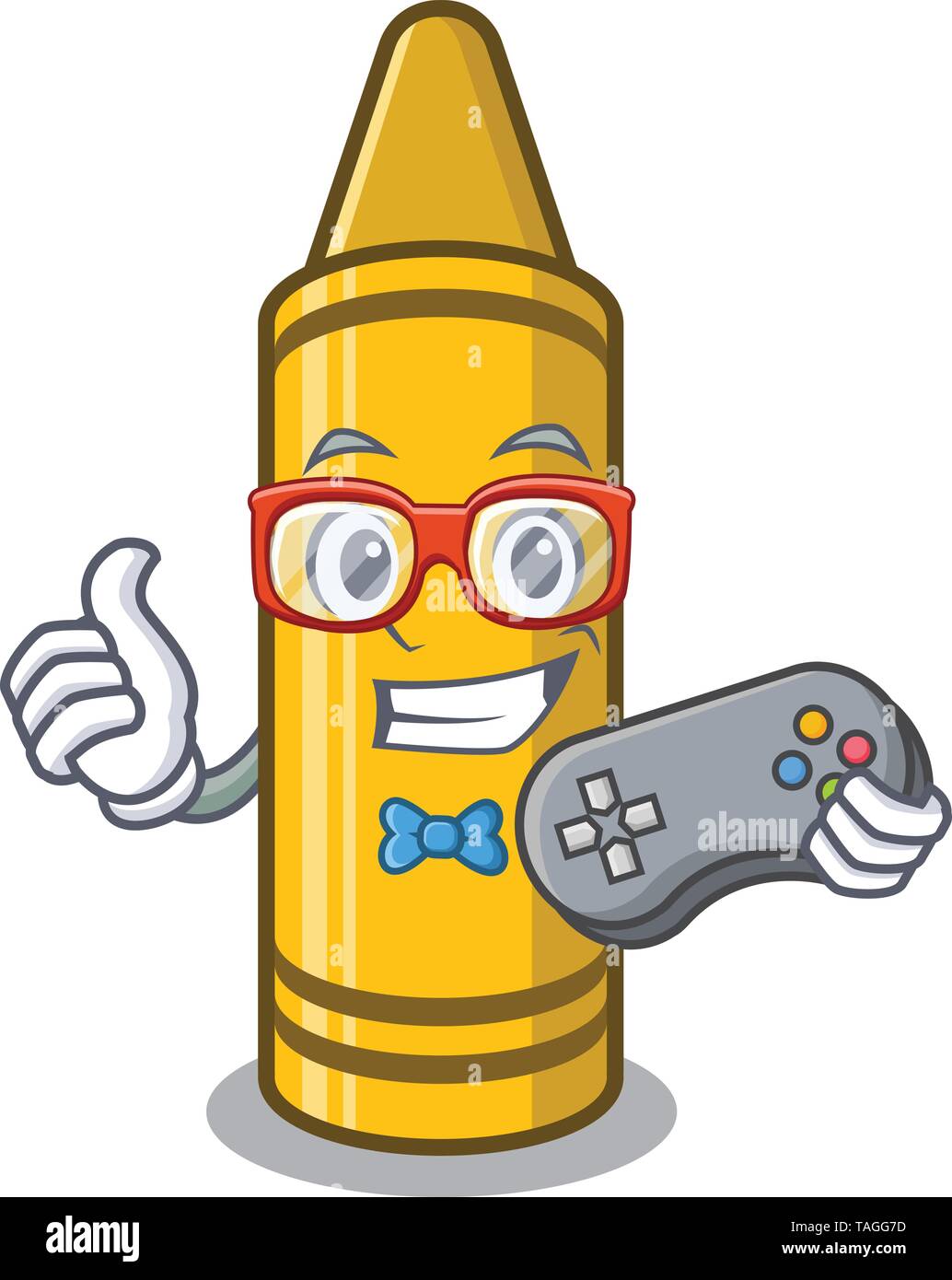 Gamer yellow crayon in the cartoon wallet Stock Vector Image & Art - Alamy