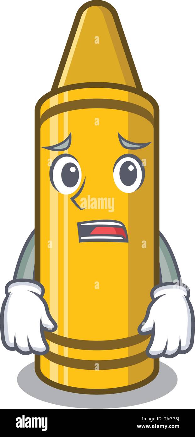 Afraid yellow crayon in the cartoon wallet Stock Vector Image & Art - Alamy