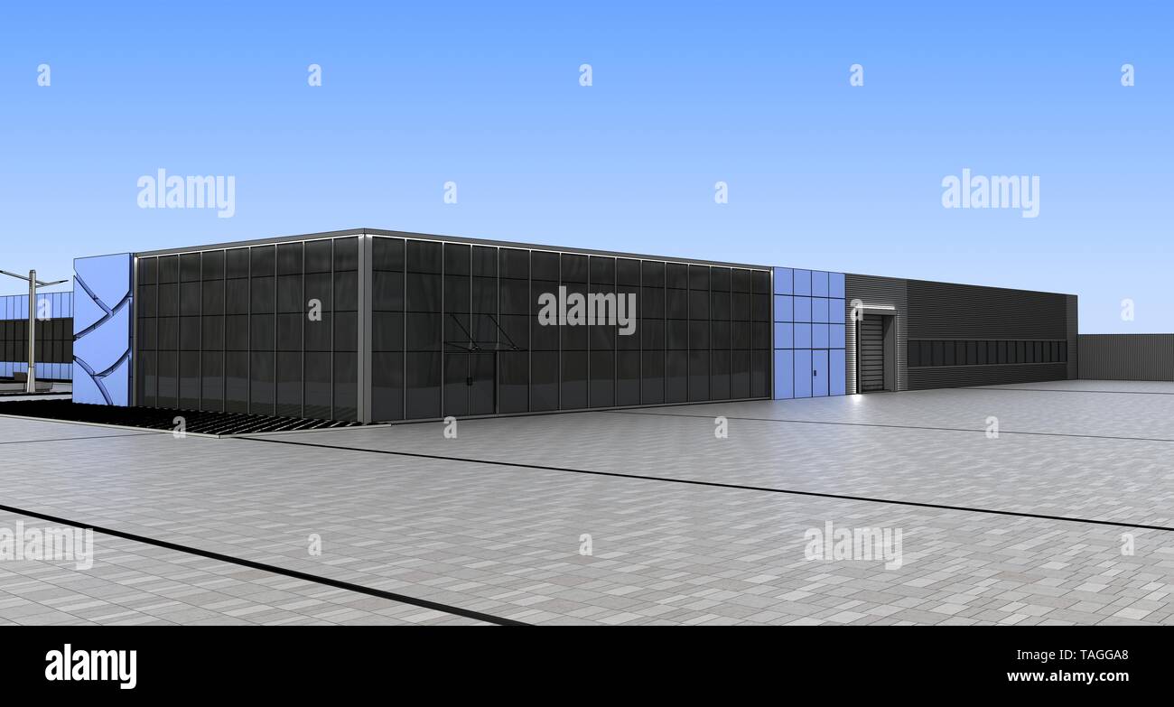 3d render exterior mall, exterior visualization, 3D illustration Stock ...