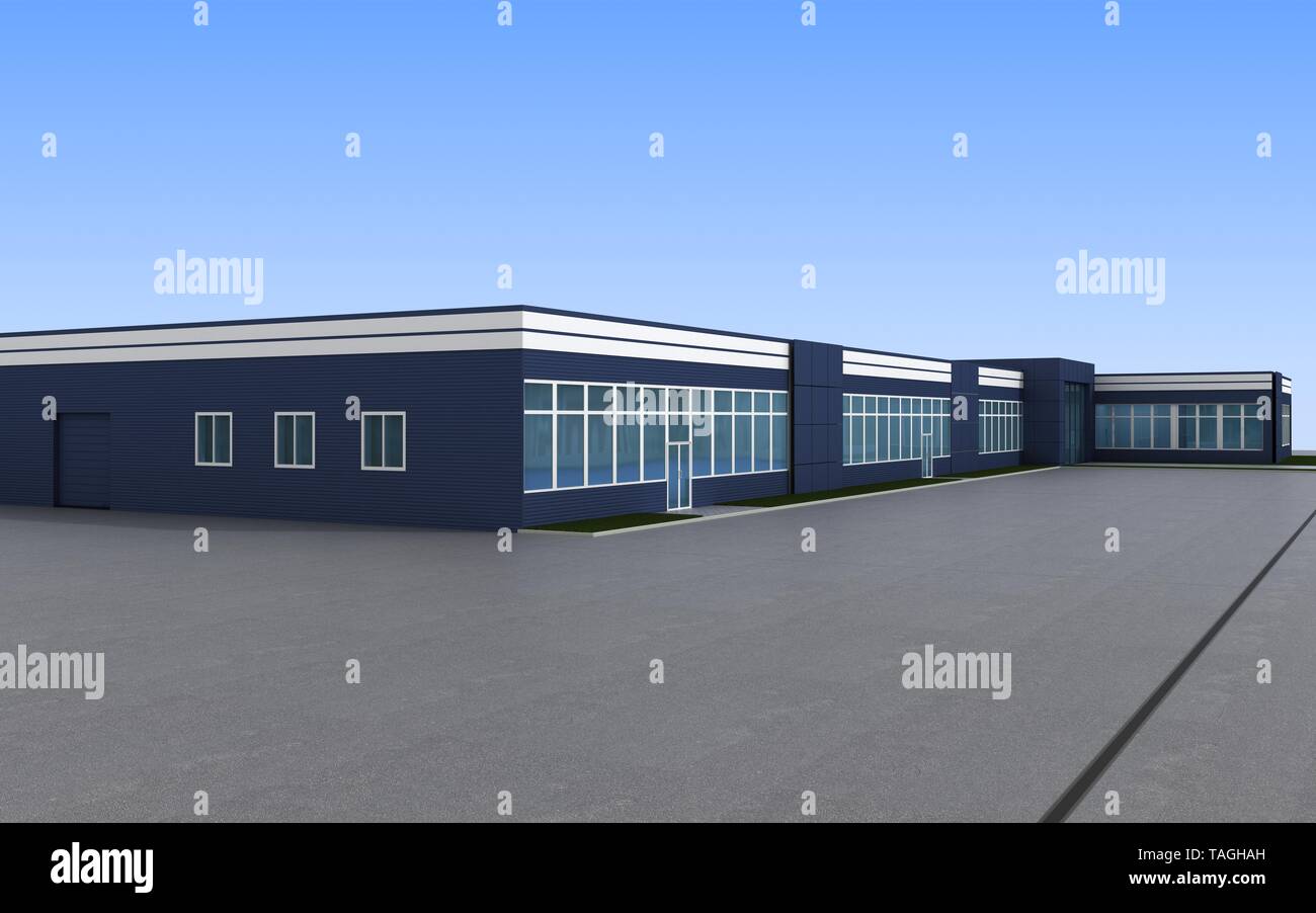 3d render exterior mall, exterior visualization, 3D illustration Stock ...