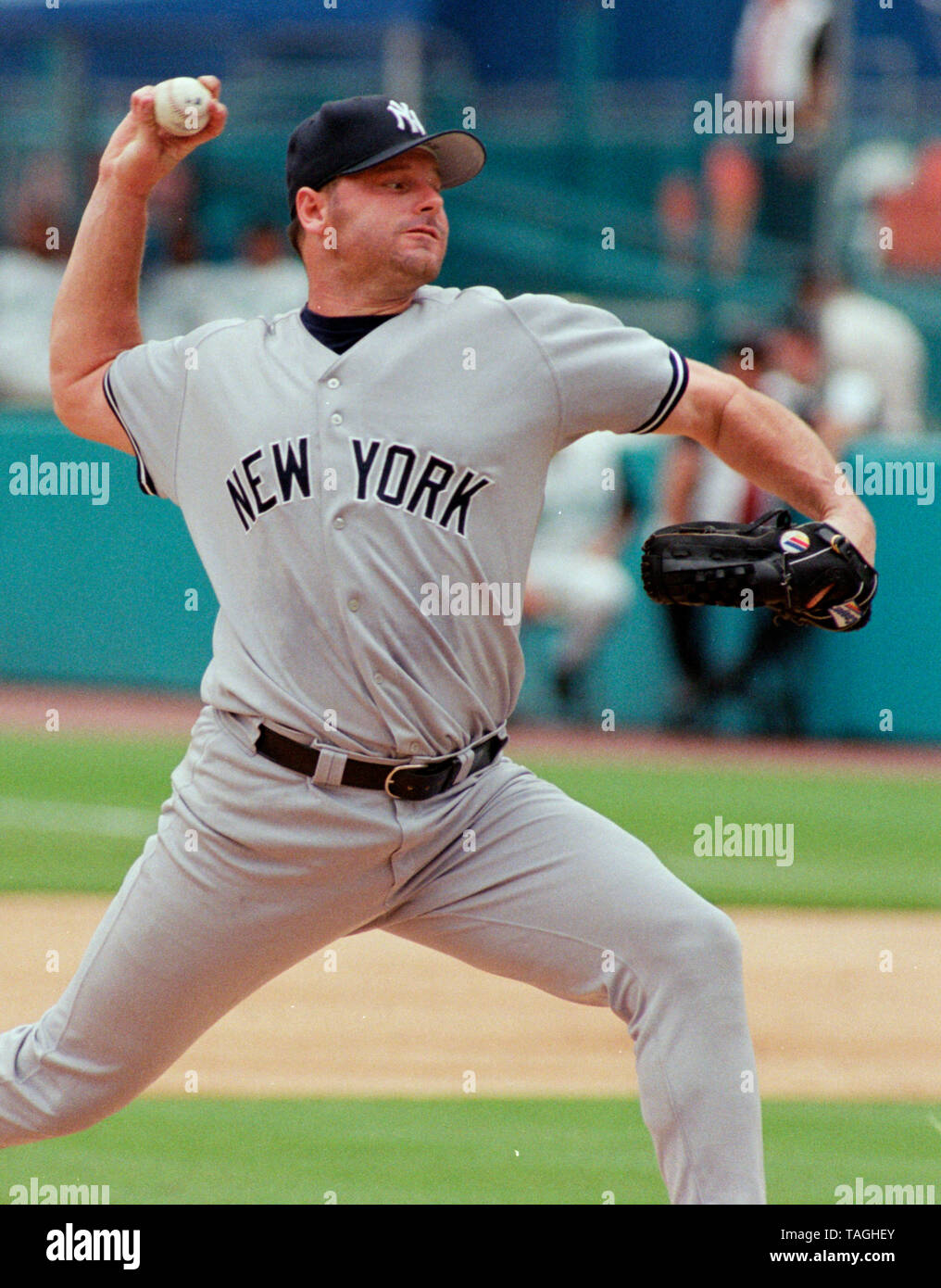 New York Yankee pitcher Roger Clemens during a game with the Florida ...