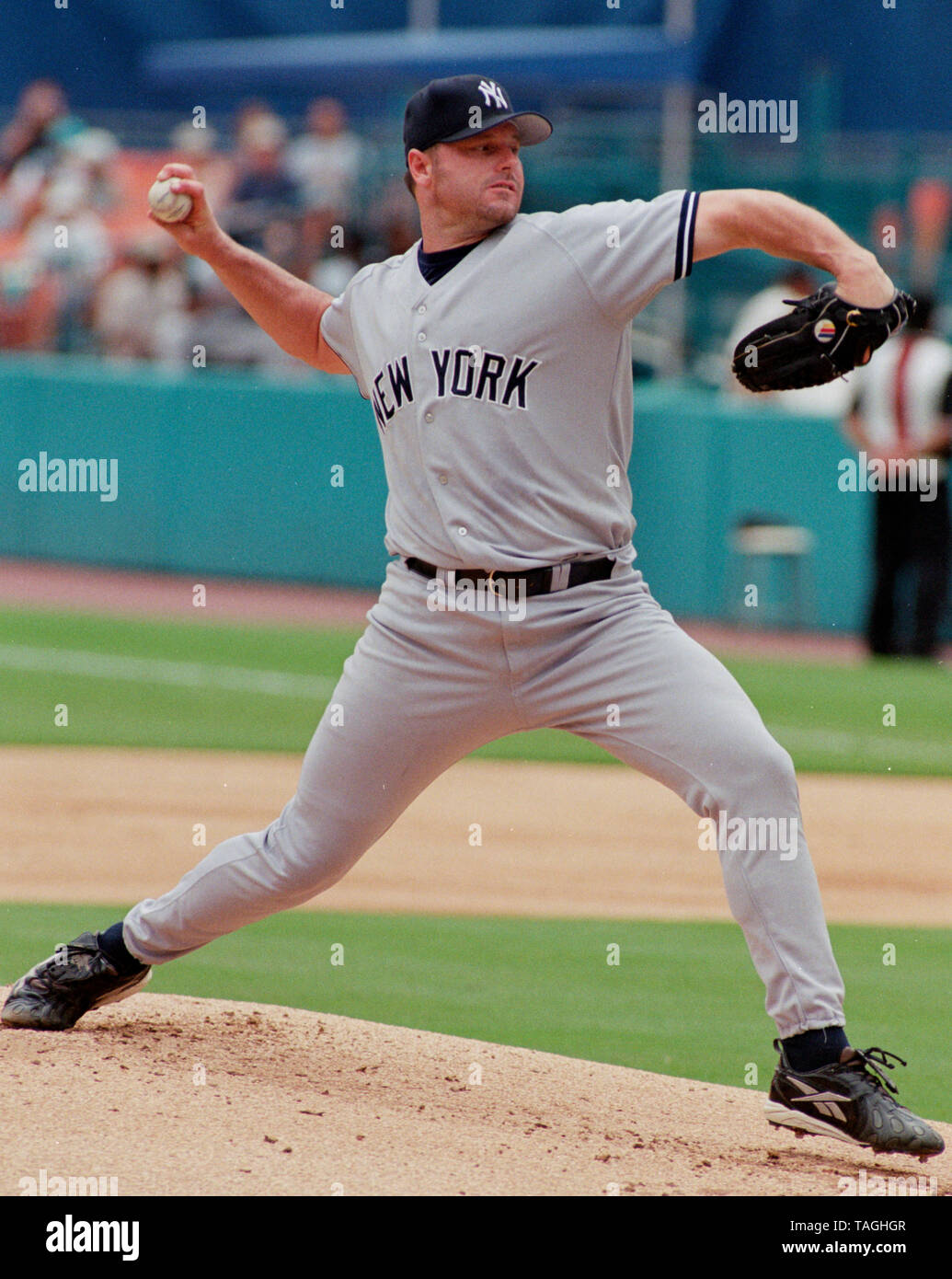 New York Yankee pitcher Roger Clemens during a game with the Florida ...