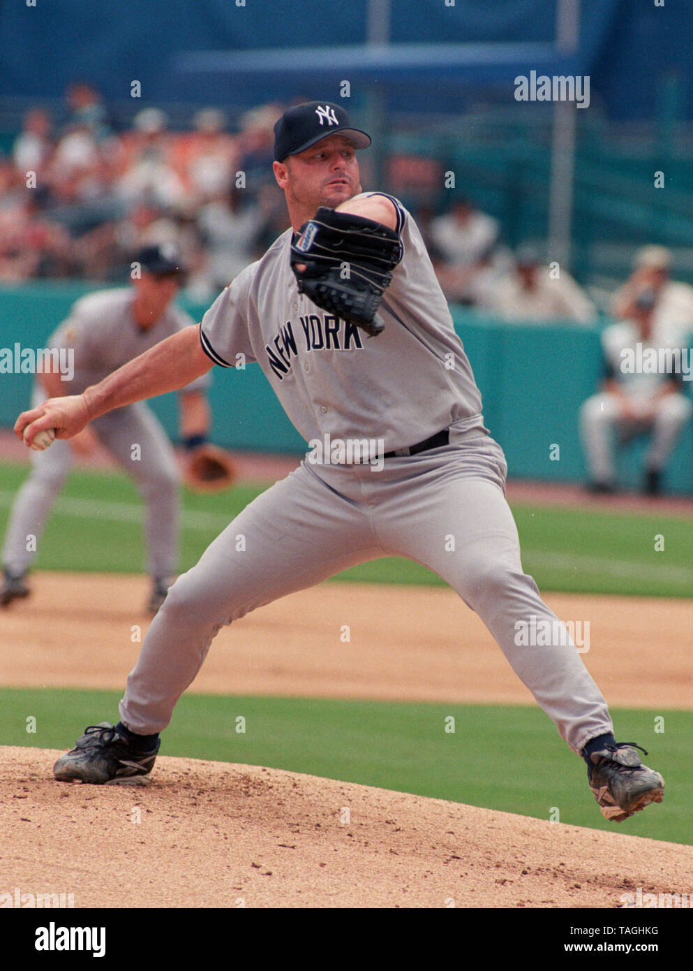 New York Yankee pitcher Roger Clemens during a game with the Florida ...