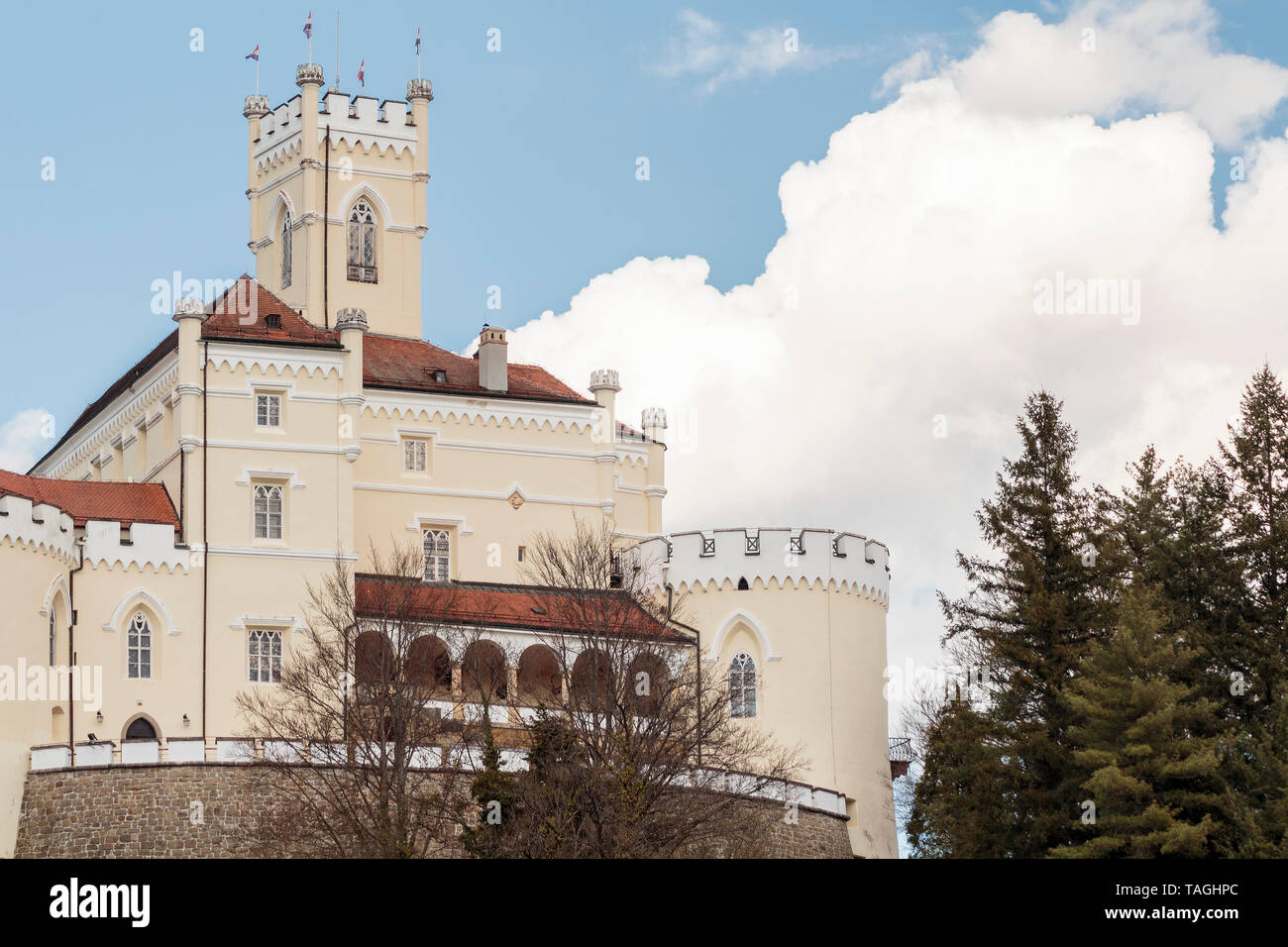 Castle Trakoscan, located in northern Croatia. Trakoscan dates back to ...