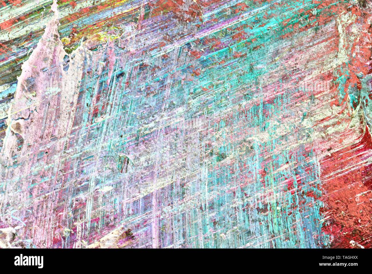 Colorful paint splashes at old and weathered concrete walls Stock Photo ...