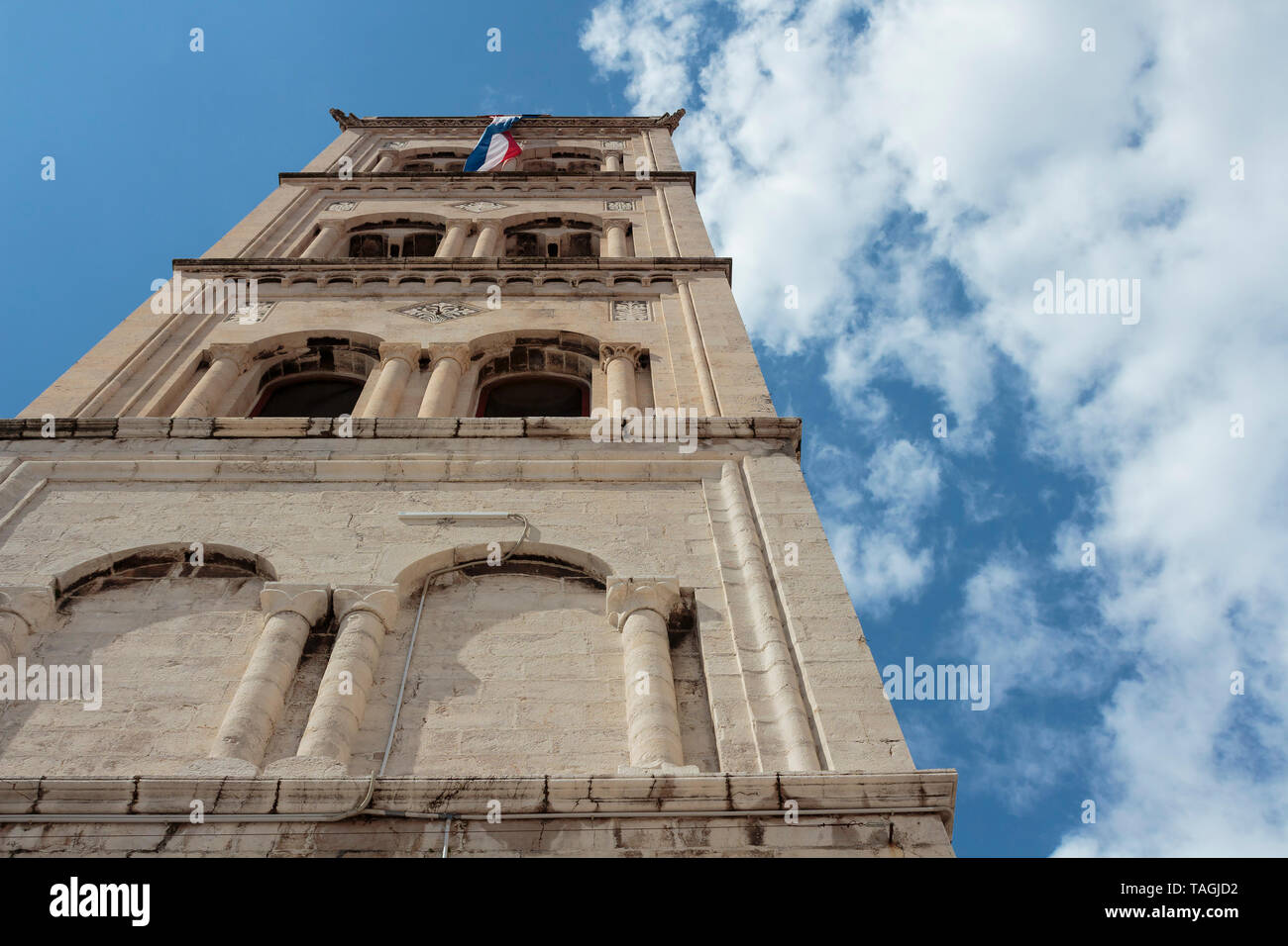 Zadar cathedral tower bell Stock Photo - Alamy