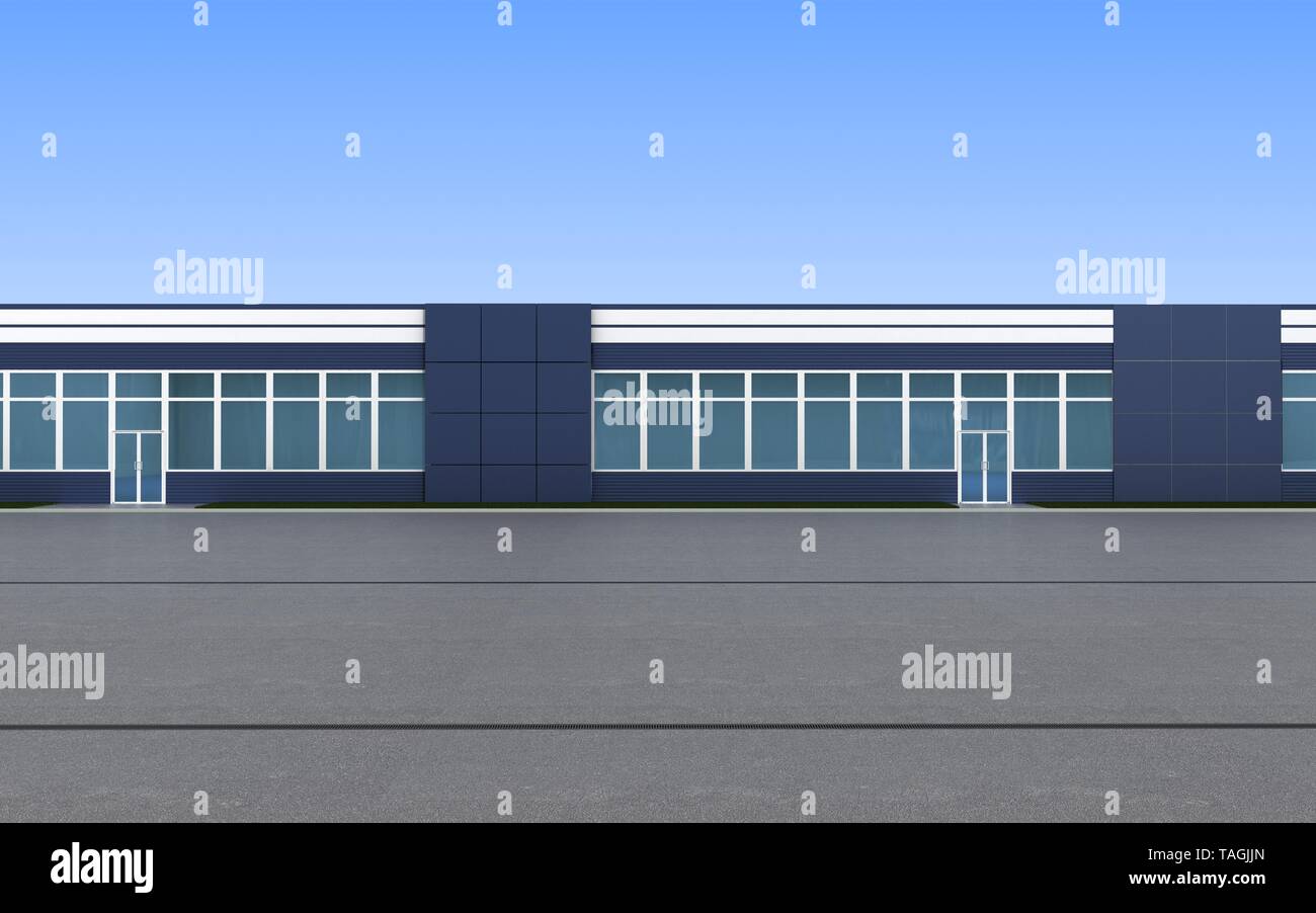 3d render exterior mall, exterior visualization, 3D illustration Stock ...