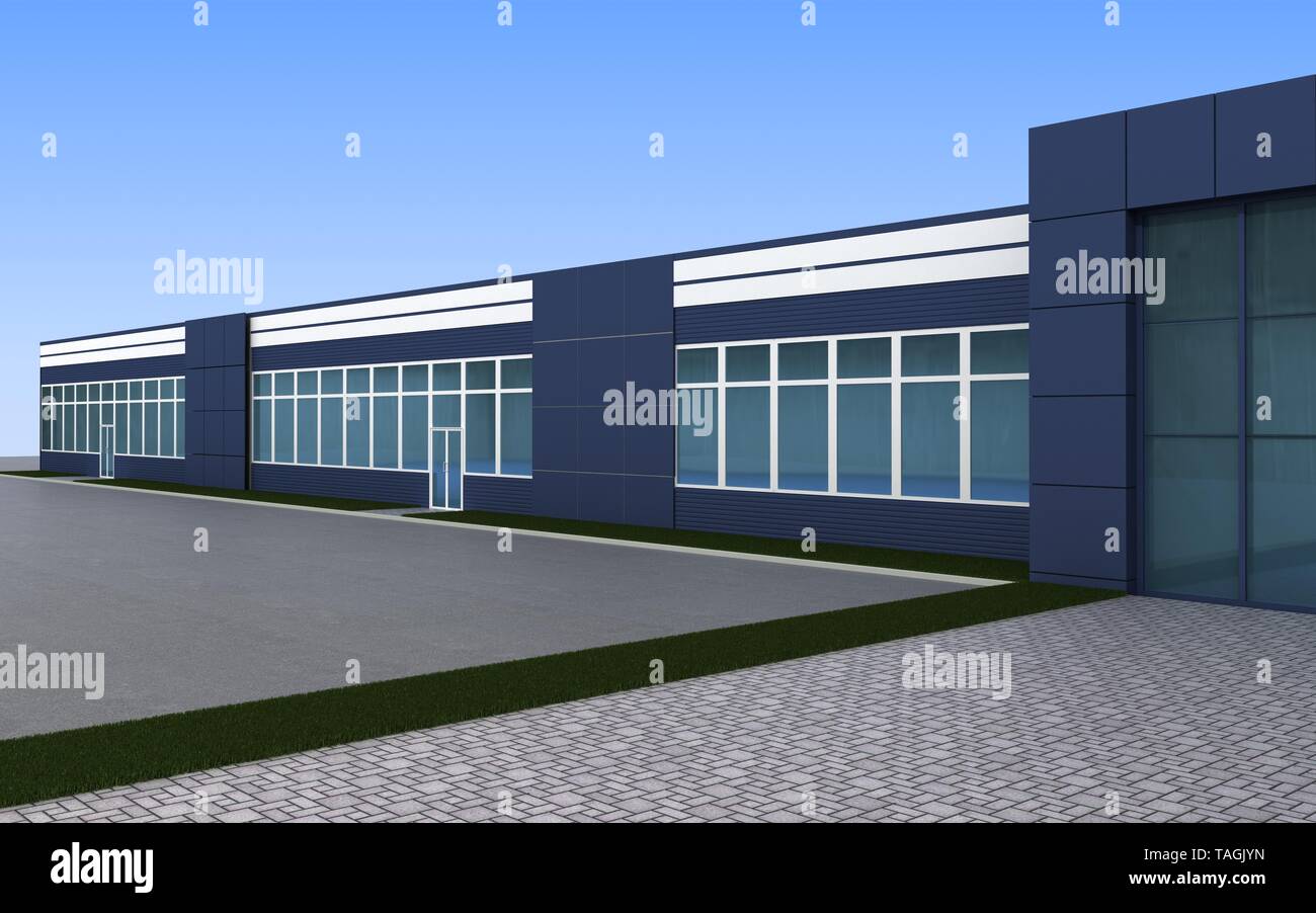 3d render exterior mall, exterior visualization, 3D illustration Stock ...
