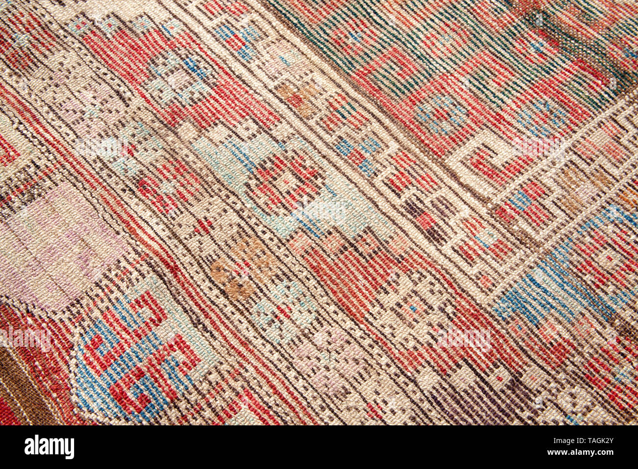 Handmade Old Ancient Turkish Rugs Stock Photo - Alamy