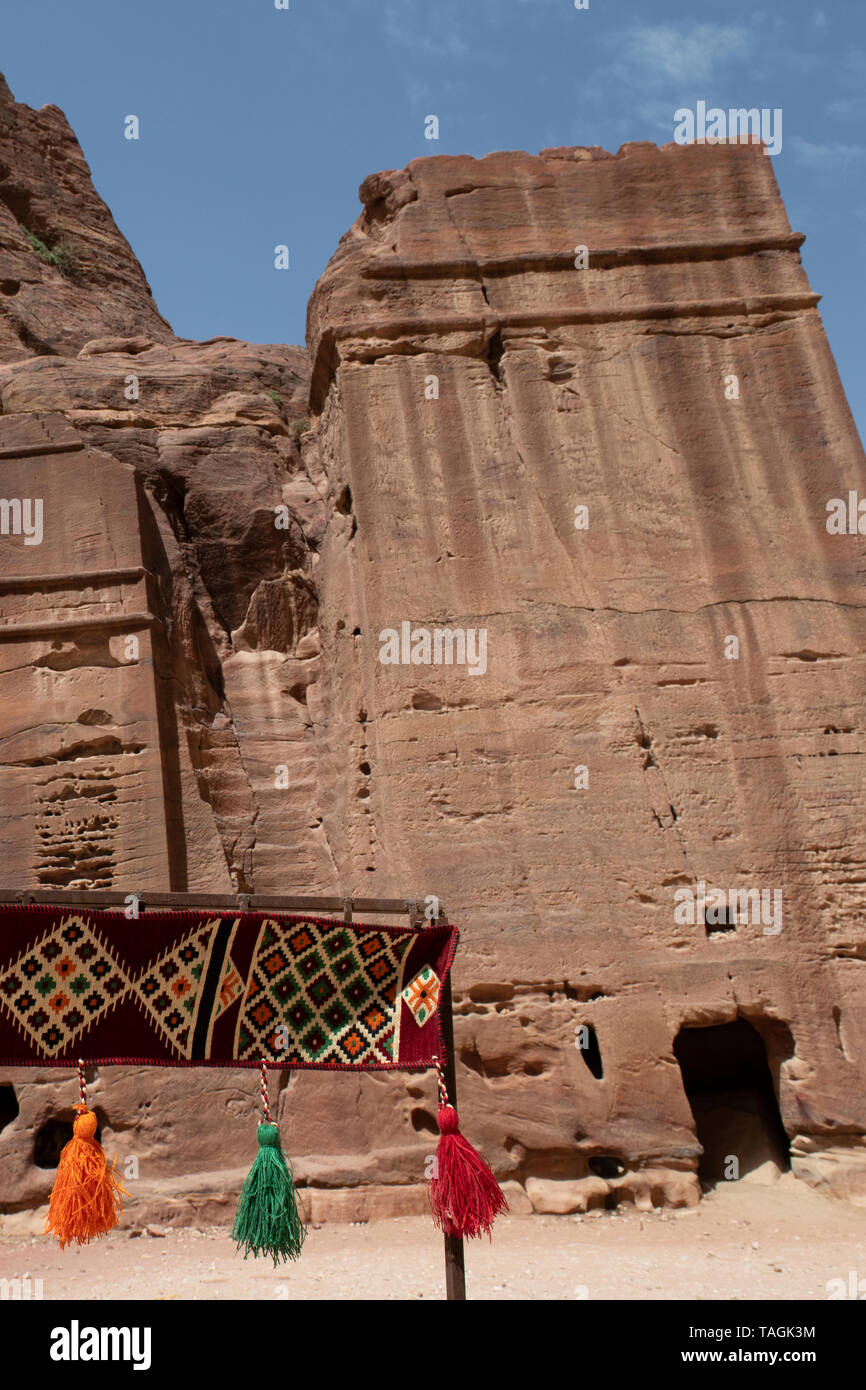 Jordan, Petra (UNESCO) The Street of Facades. Typical Jordanian ...